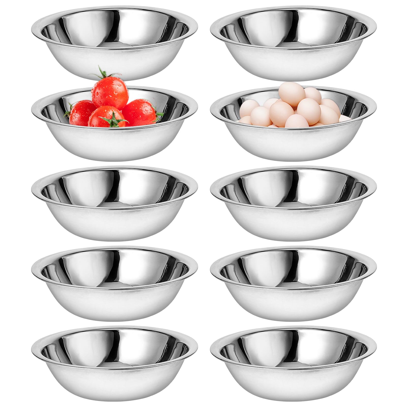 Amazon.com: DIVINA VITAE 10Pcs Small Stainless Steel Bowl 6 1/2 Inch ...