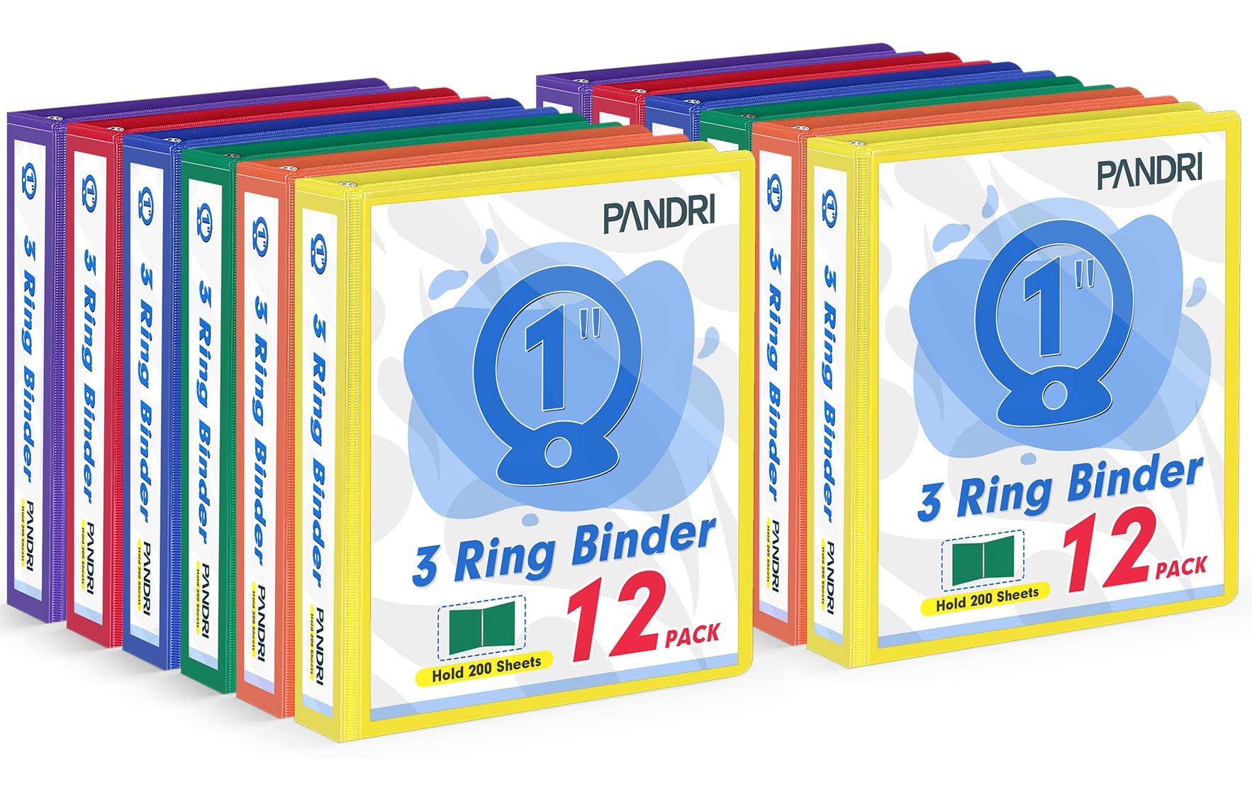 3 Hole Puncher For Binder 3 Ring Binder 2 Inch, PANDRI 6 Pack 2-Inch ...