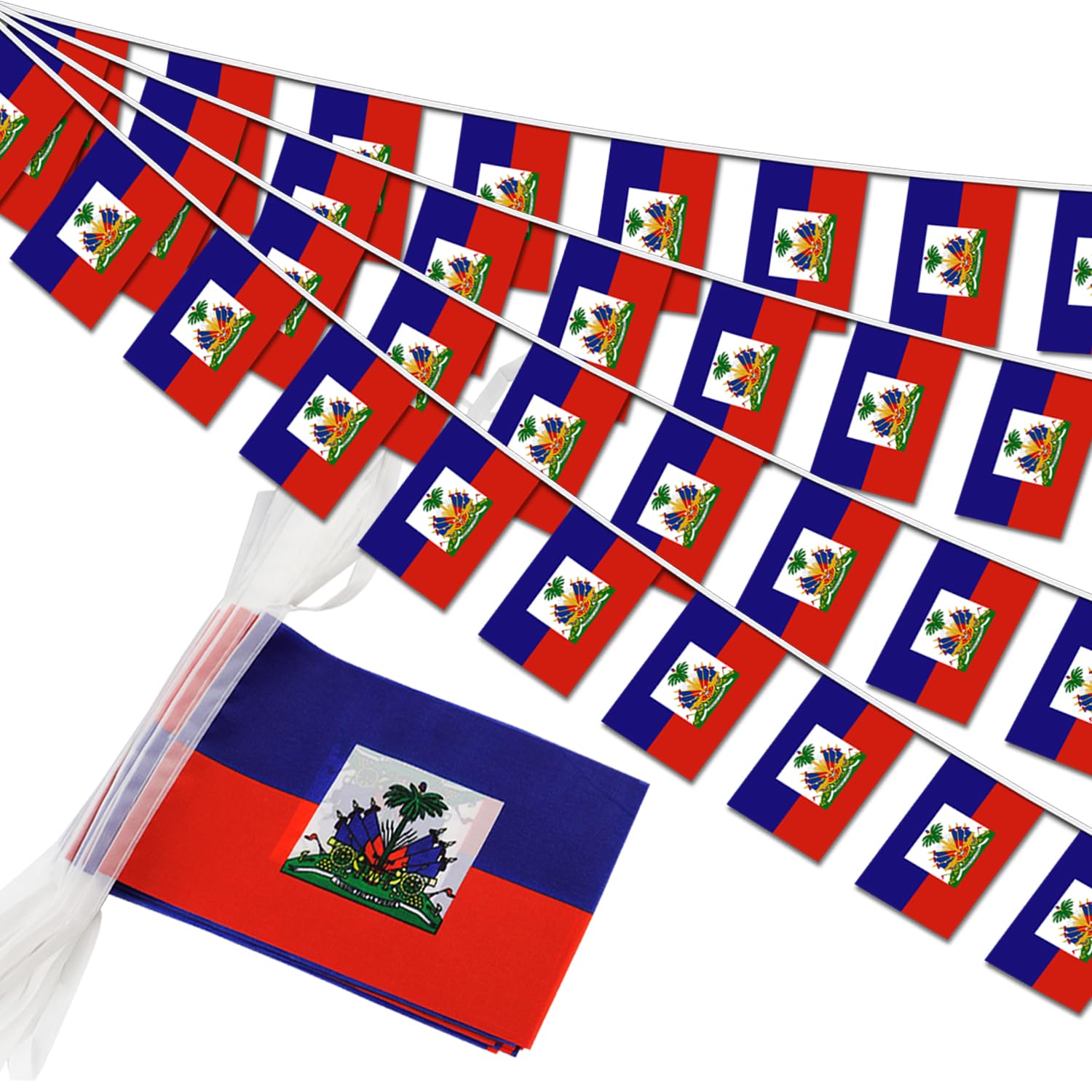 Amazon.com : Haiti String Flag Pennant Banner - 38 Flags, 42 Feet Small ...