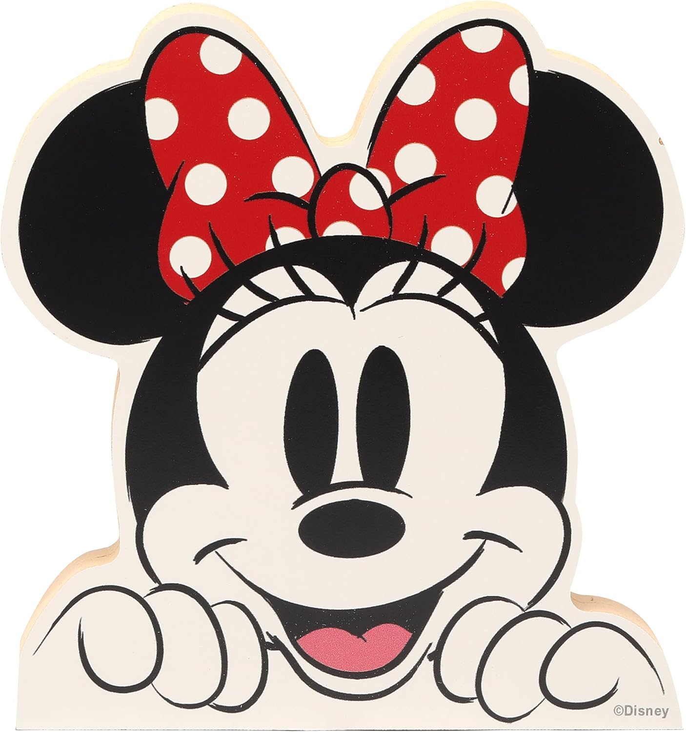 Amazon.com: Disney Minnie Mouse Head Shelf Sitter Decor - Chunky Wood ...