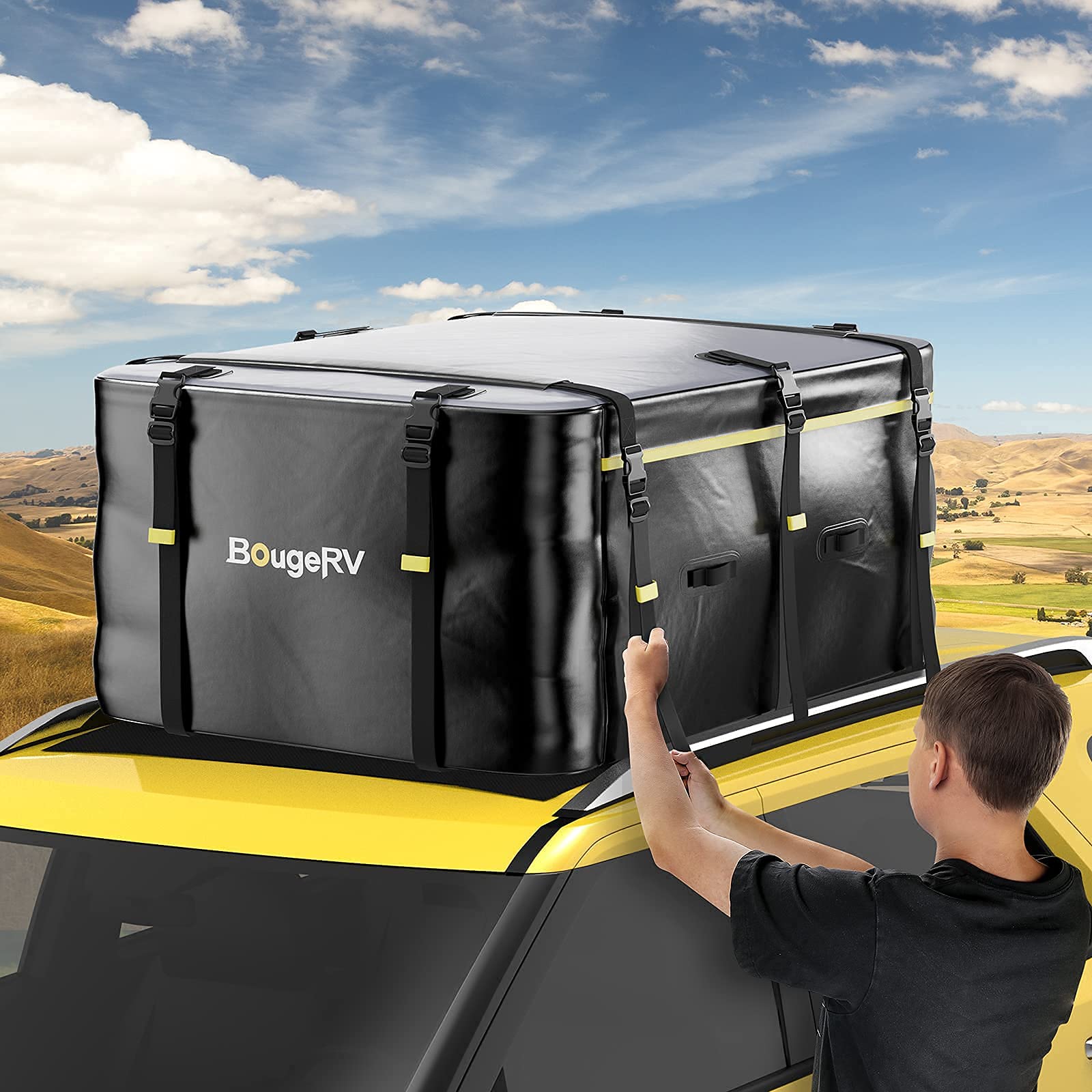 (Similar)BougeRV 20 Cubic Feet Rooftop Cargo Carrier Bag with Anti-Slip ...