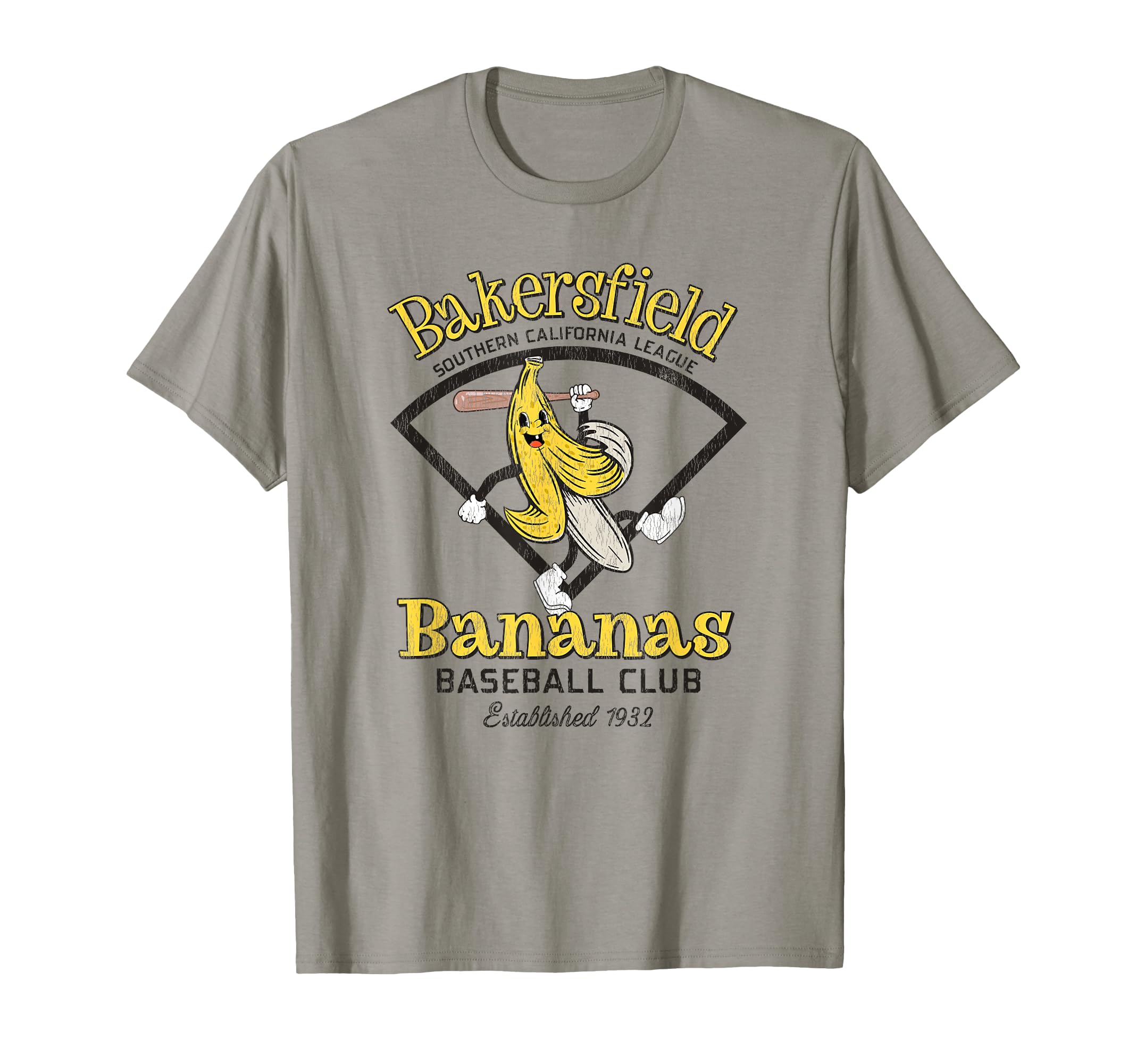 Amazon.com: Bakersfield Bananas Minor League Retro Baseball Team T ...