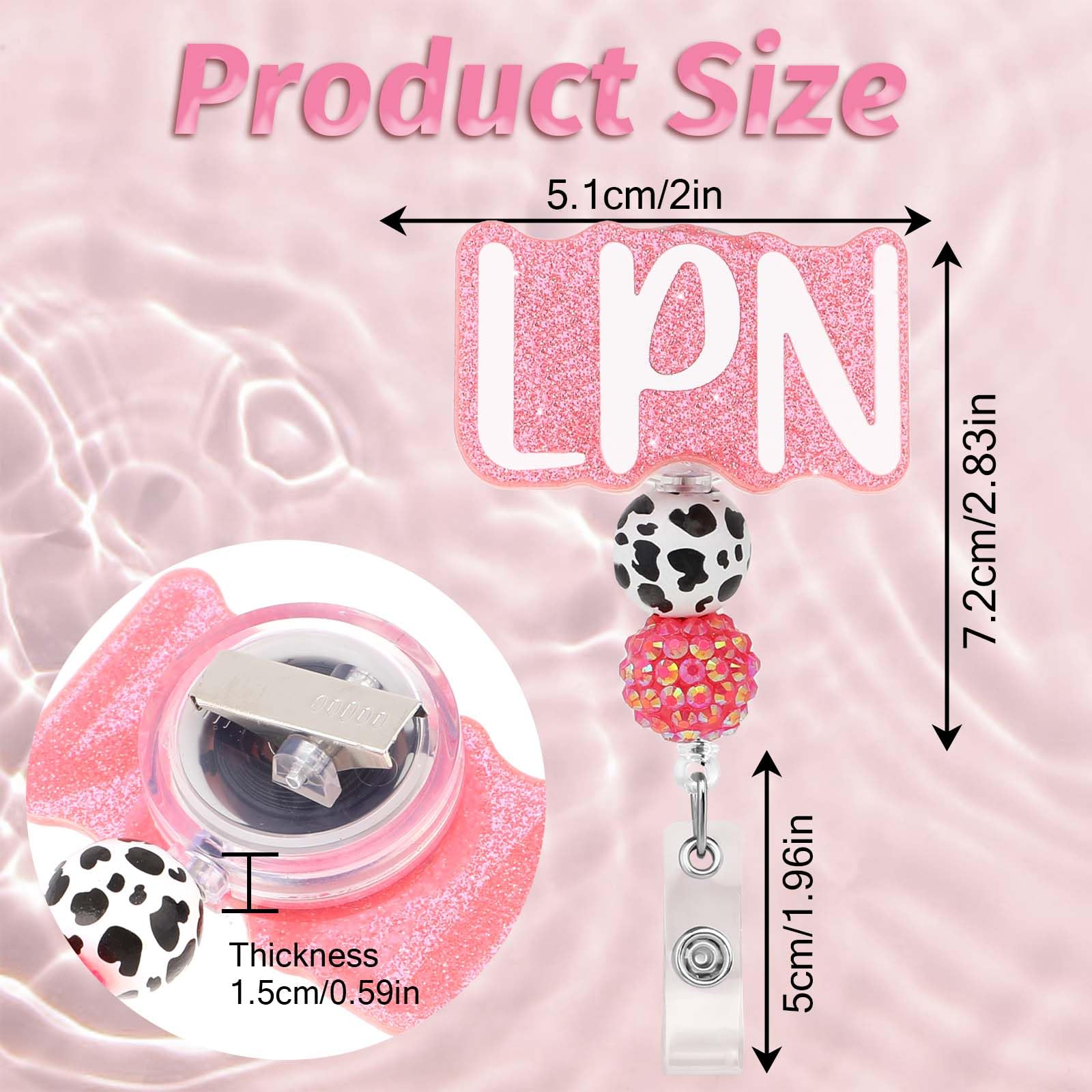 Snapklik.com : Badge Reel Holder LPN Retractable Name Tag Holder ...