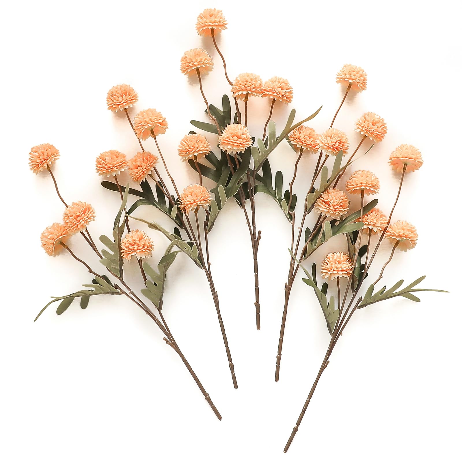 Faux Chrysanthemums Pom Pom Stems White Suncalla 20 Pack White ...