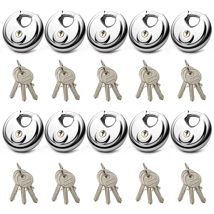 Buy OMGTMD Stainless Steel Discus Lock 70mm Round Disc Lock Rustproof ...