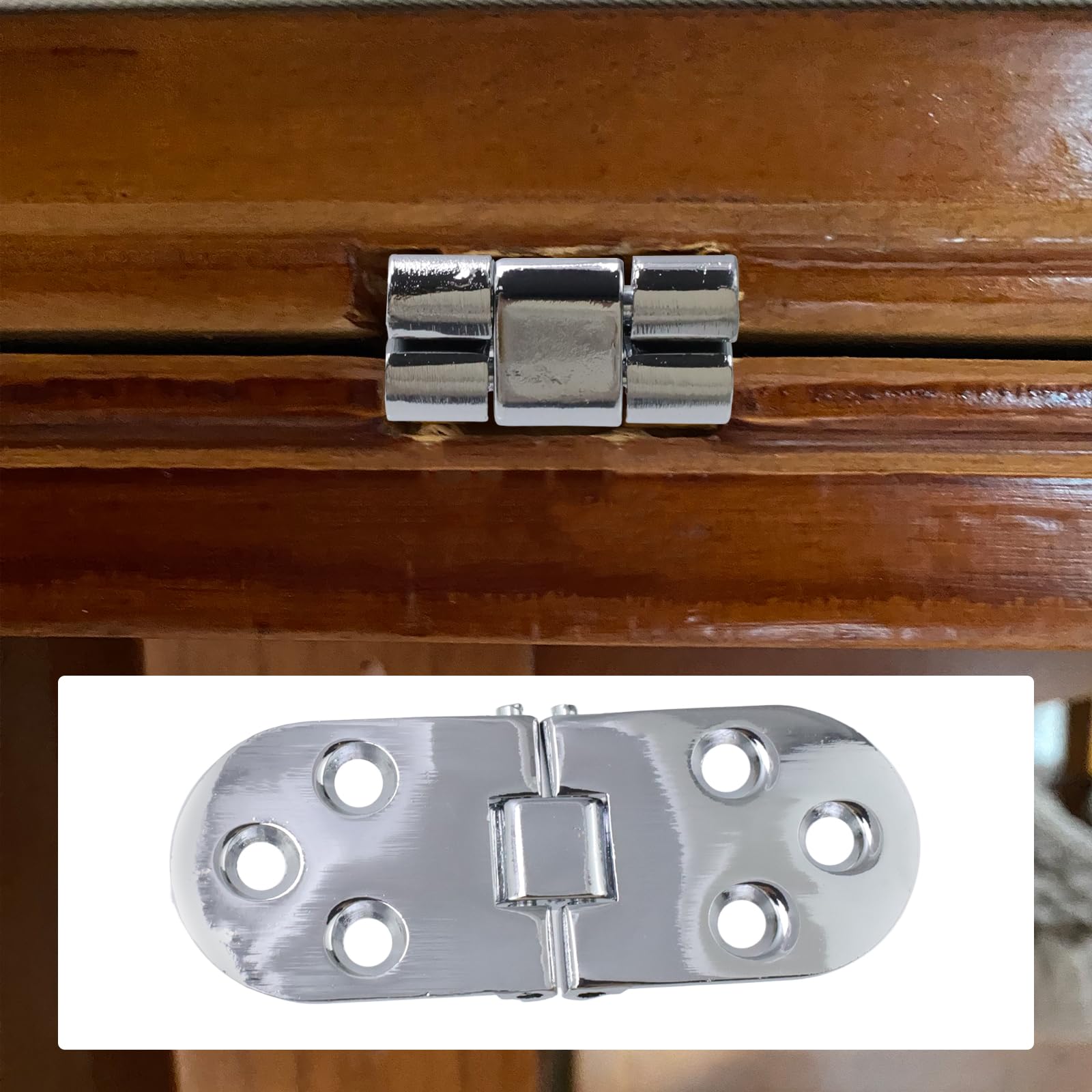 Snapklik.com : Antrader 4-Pack Silver Butler Tray Hinge 180 Degree ...