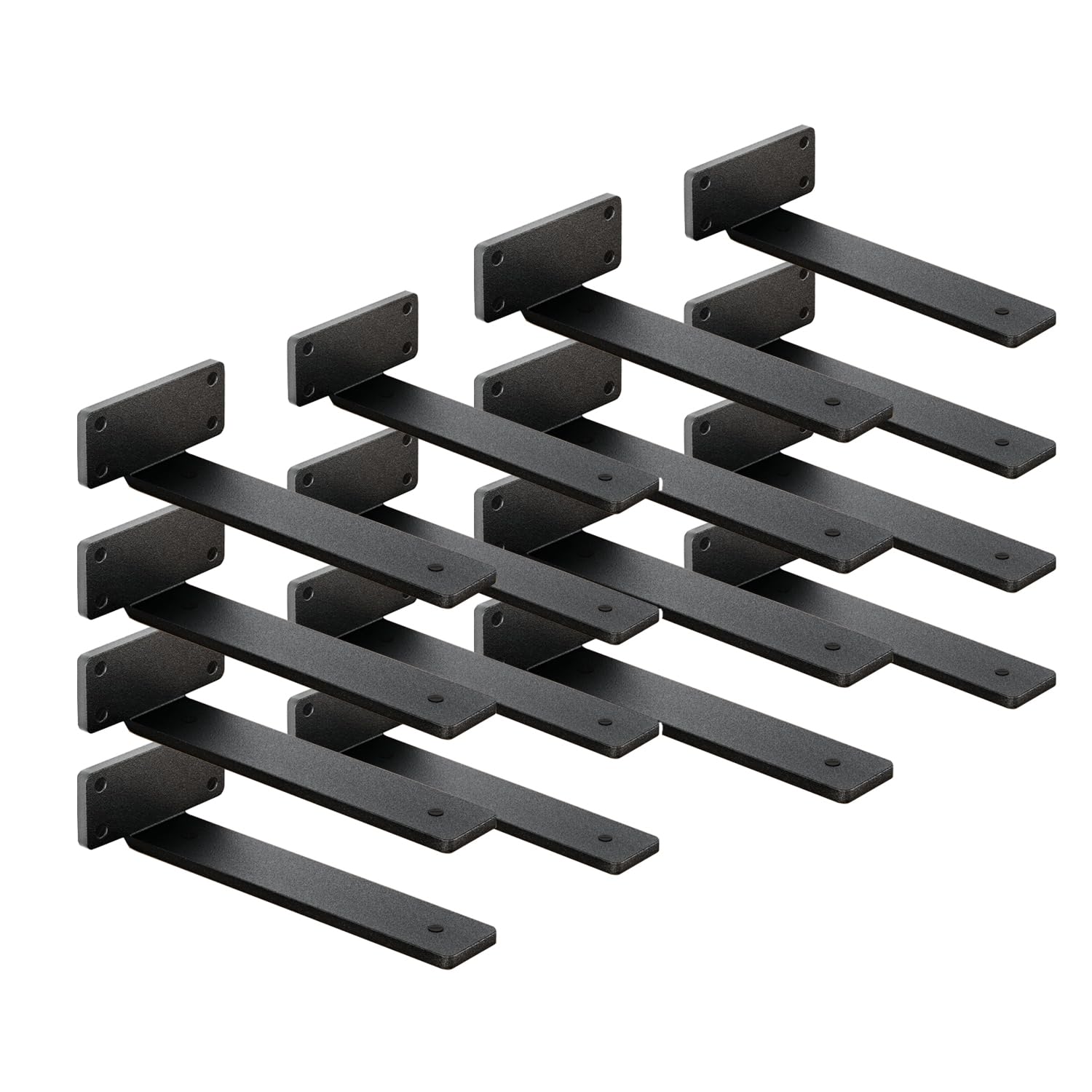 16 Pack Shelf Brackets 14 Inch Floating Shelf Bracket 1/5 inch Thick ...