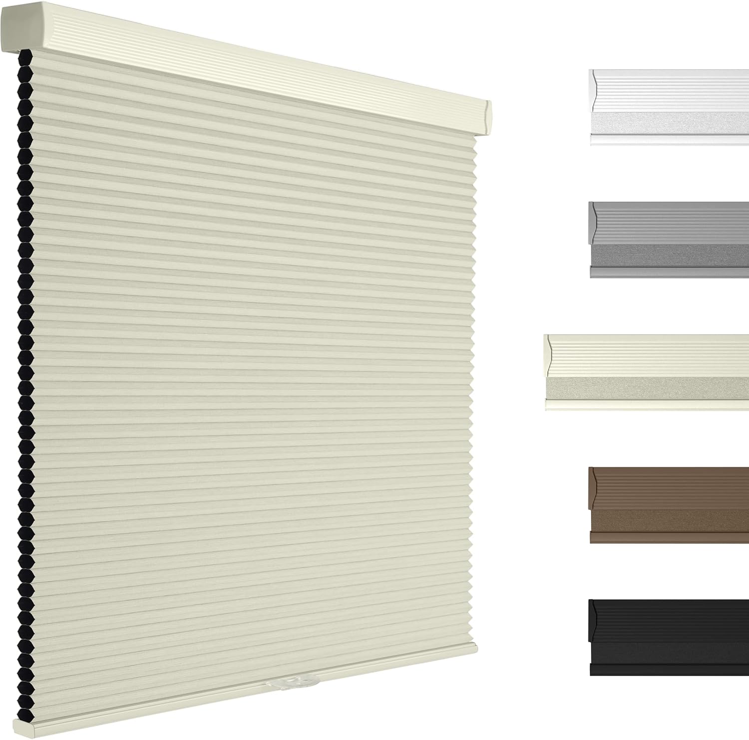 Amazon.com: Boolegon Blackout Cellular Shades Cordless Pull Down ...