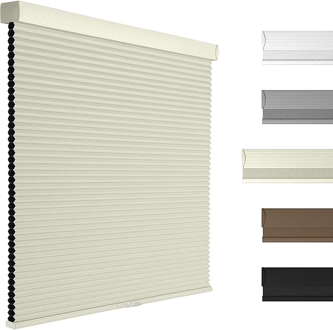 Amazon.com: Boolegon Blackout Cellular Shades Cordless Pull Down ...