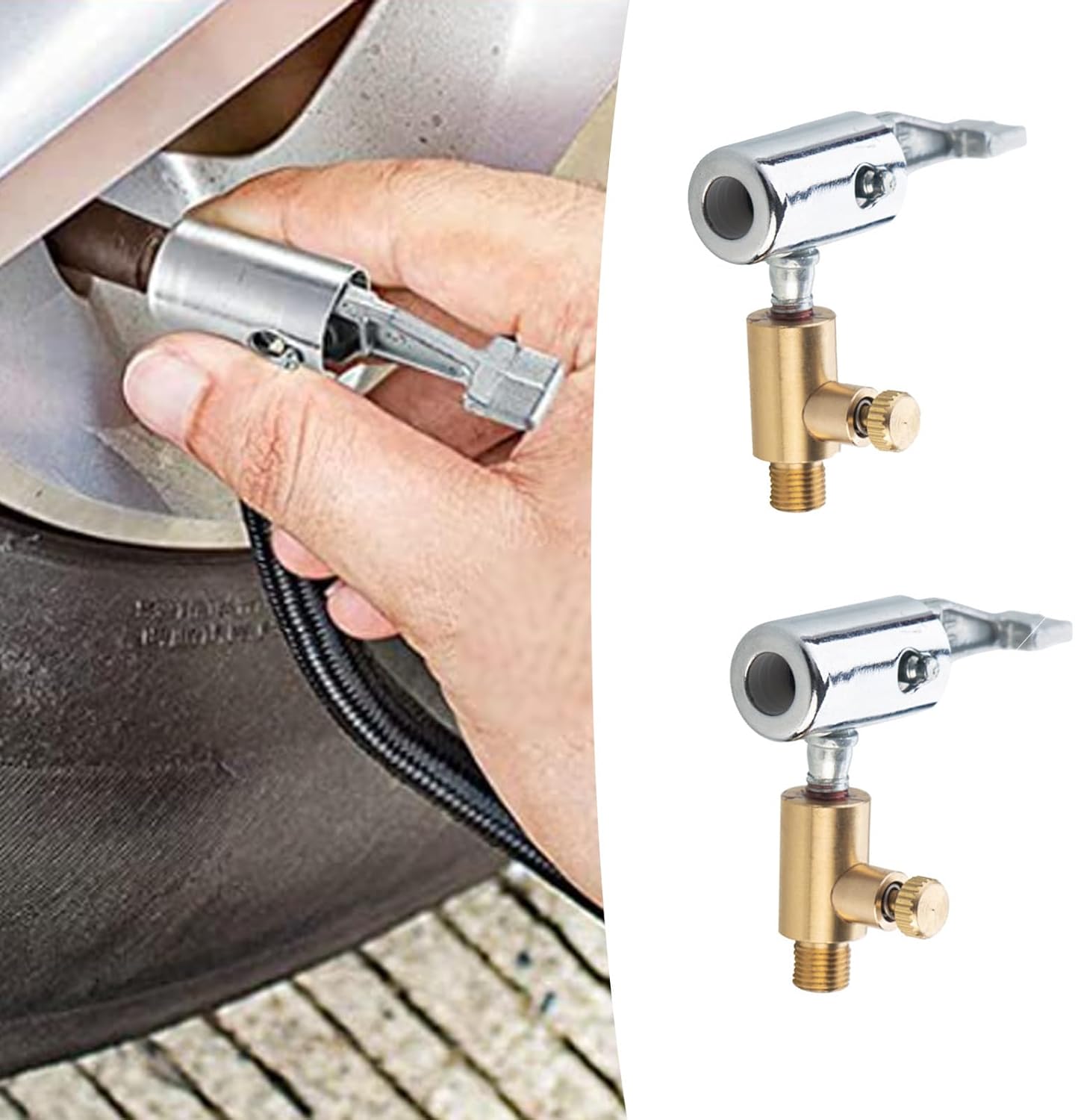 Amazon.com: GKmow 2 PCS Car Air Pump Connector,Alloy Portable Quick ...