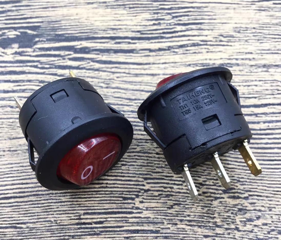 Amazon.com: 1PC TAIHENG TH1 / T85 High-Current Round Rocker Switch, 10A ...