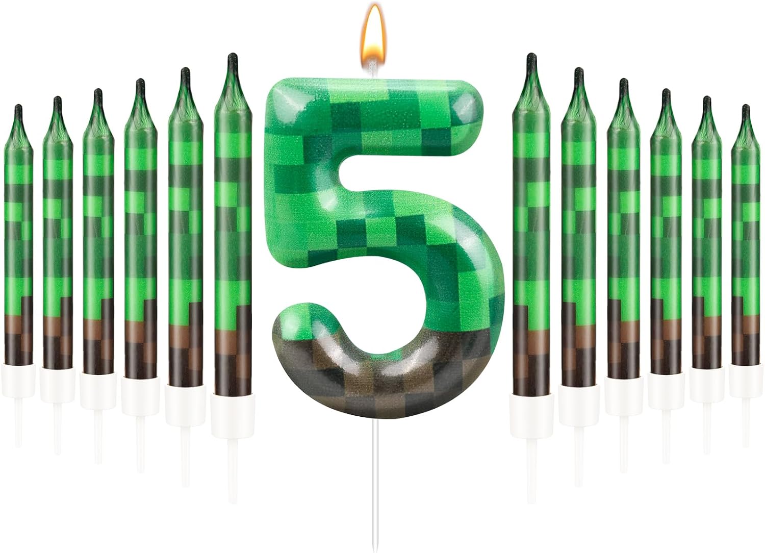 Amazon.com: 13 Pcs Dynamite Candles 12 TNT Themed Birthday Cake Candles ...
