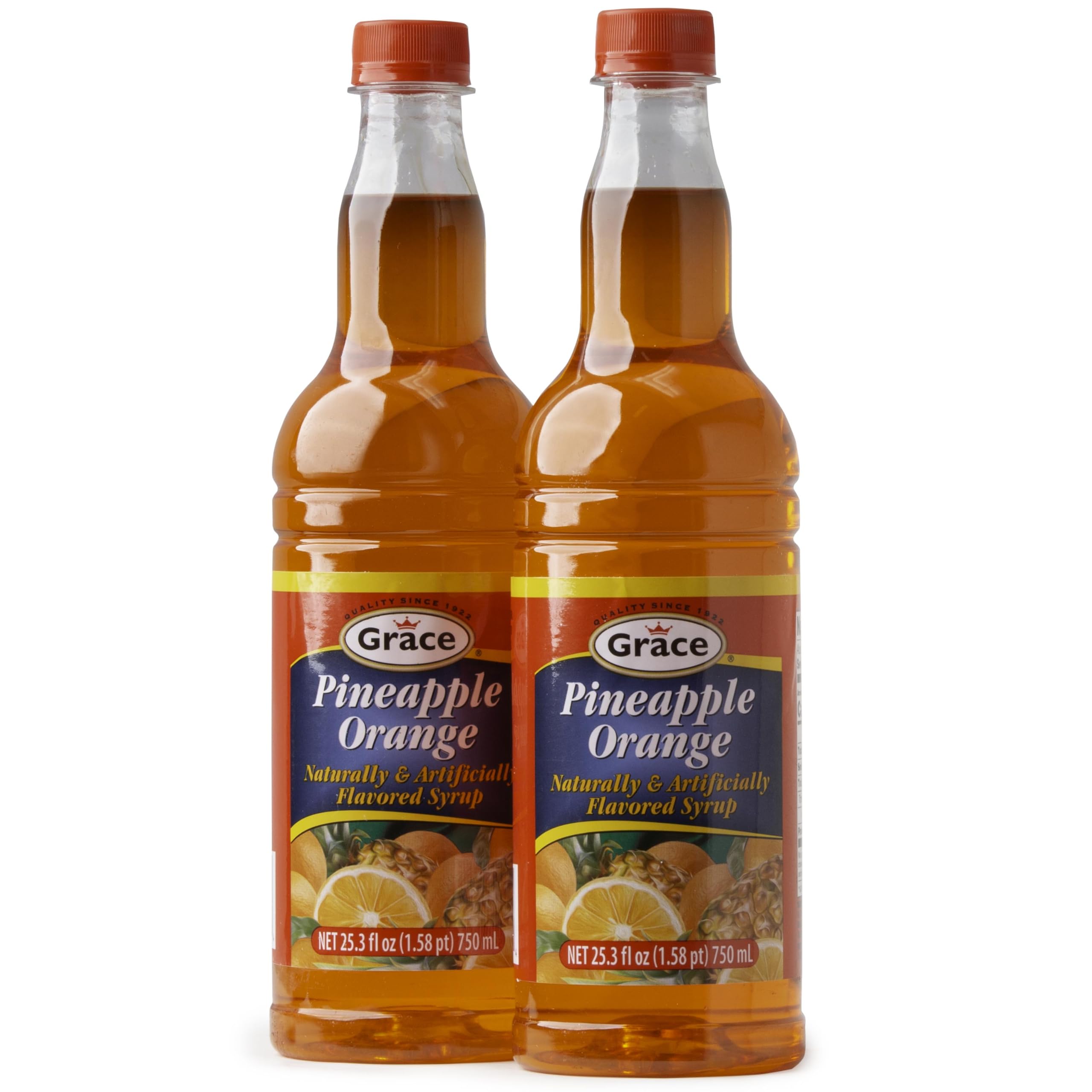 Amazon.com: Grace Orange Pineapple Flavor Syrup 25.5oz - 2 Pack ...