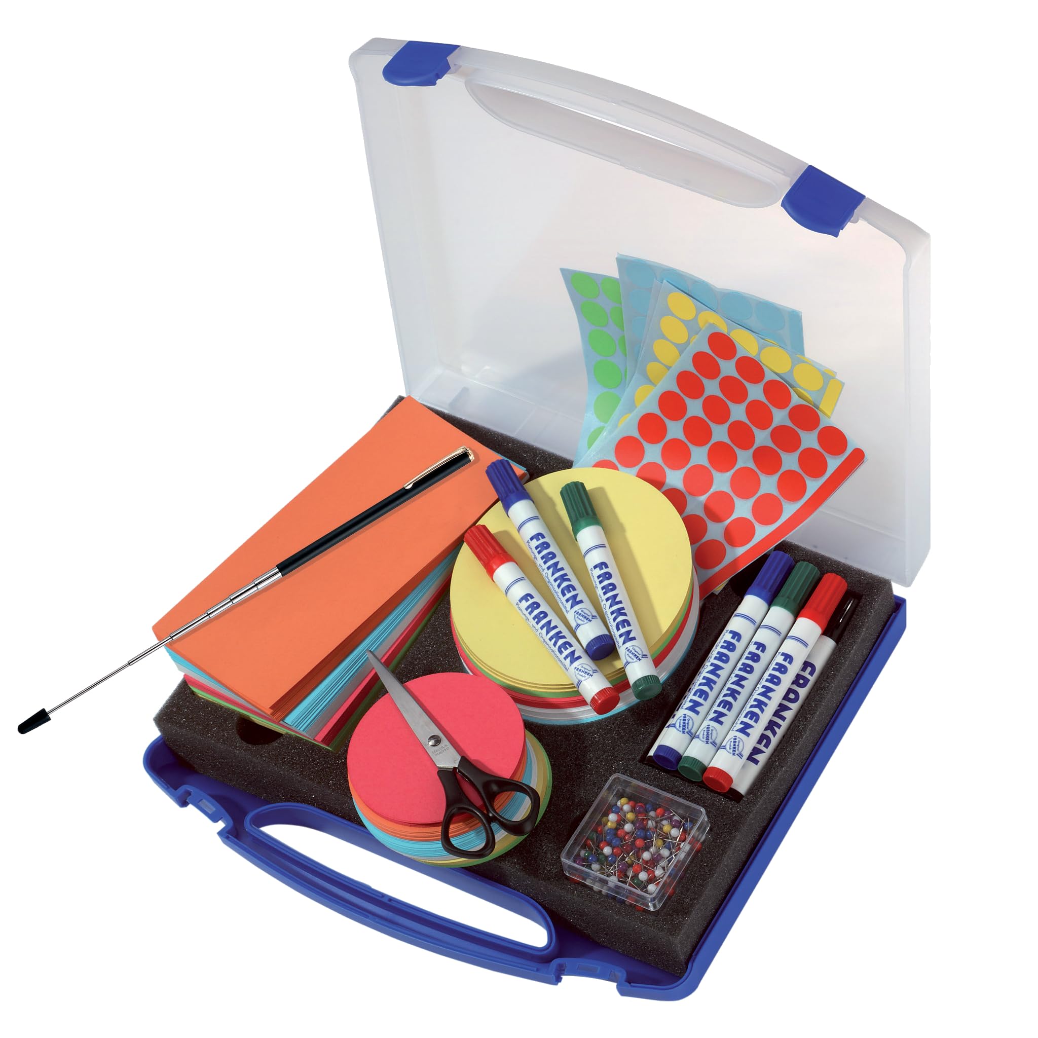 FRANKEN Moderationskoffer MINI, Moderatorenkoffer mit Inhalt, über 1. ...