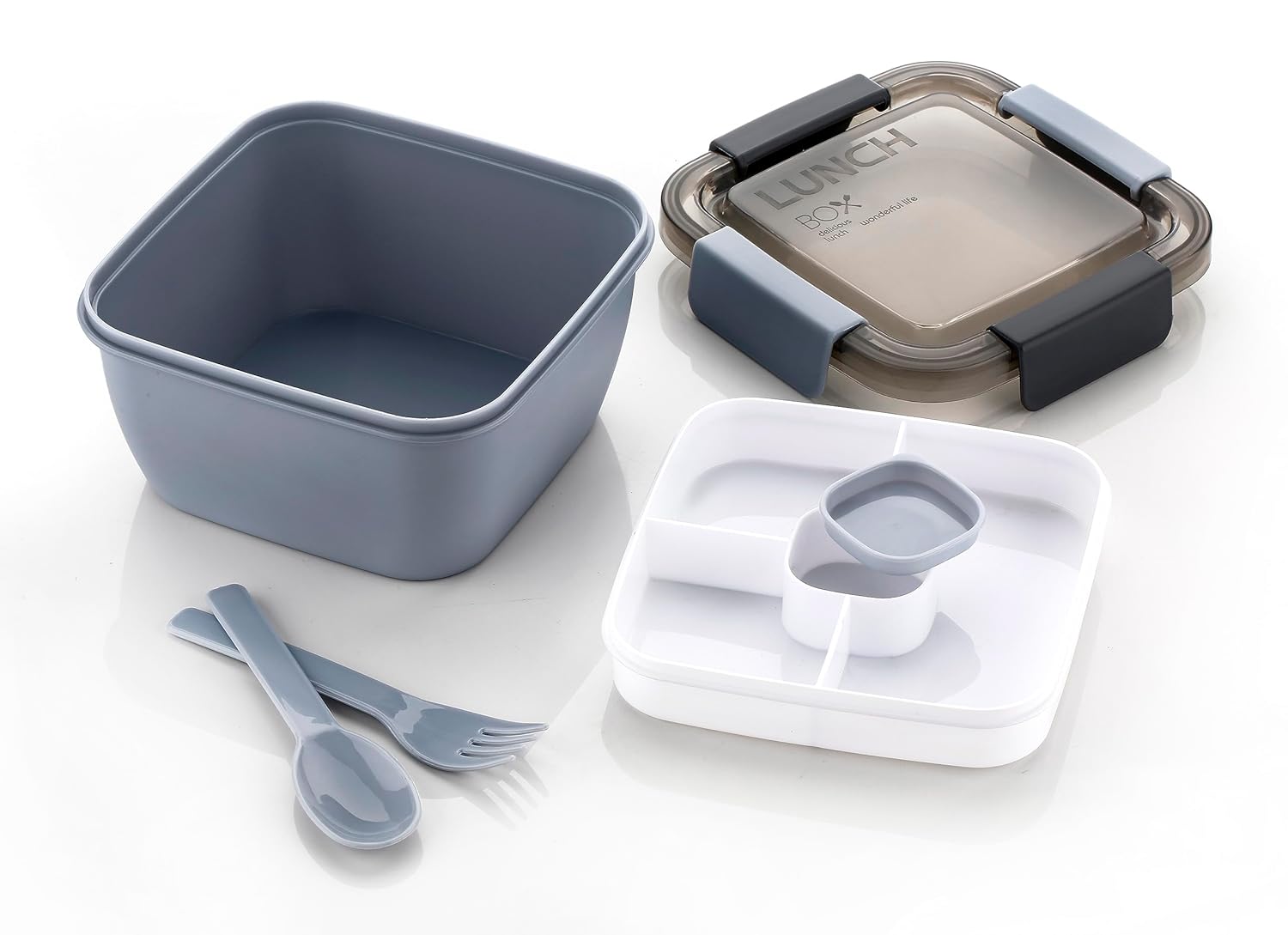 Buy TEX-RO 4 Compartment Tray Lunch Box for Office Men and Lunch Box ...