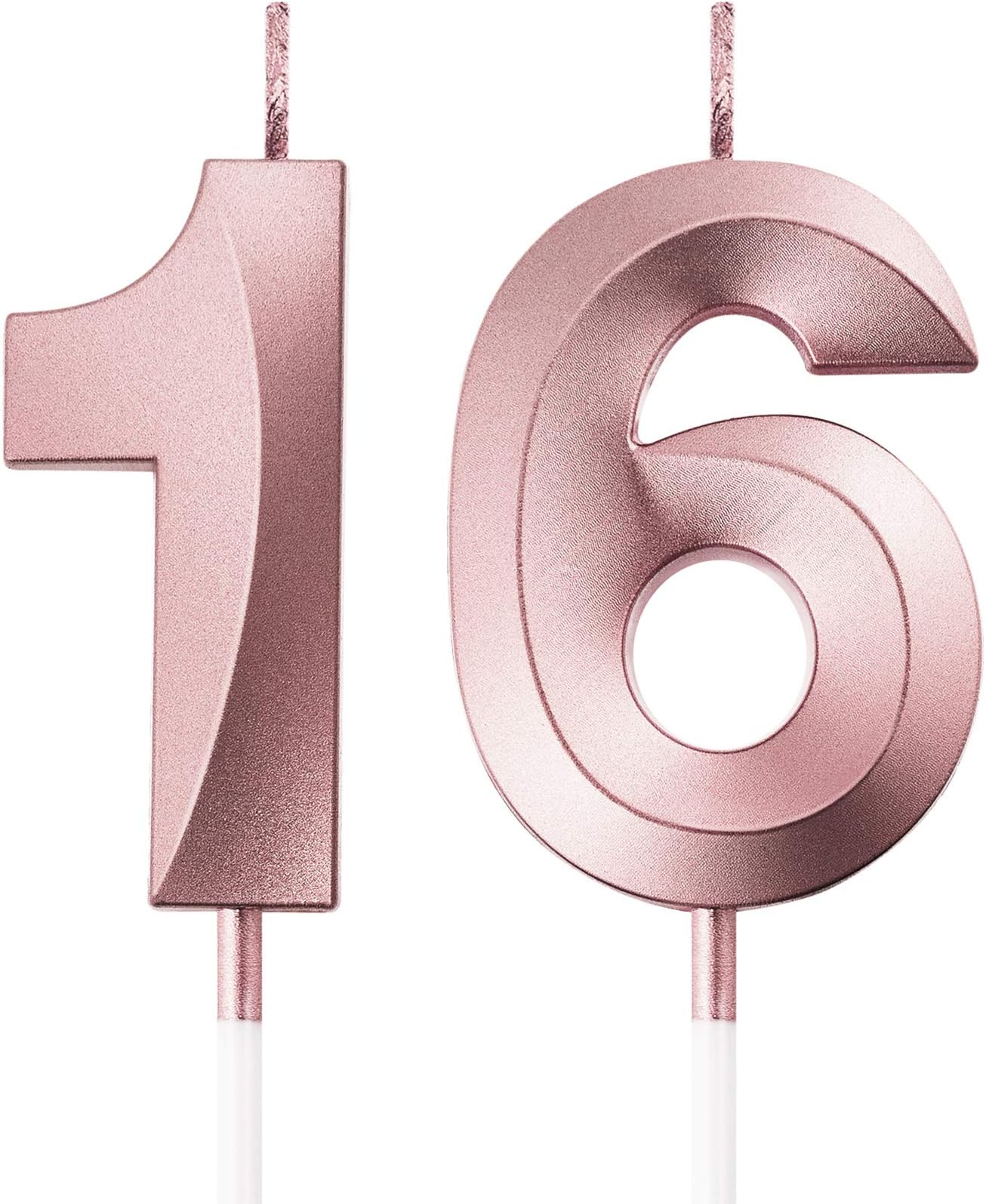 Amazon.com: BBTO 16th Birthday Candles Cake Numeral Candles Happy ...