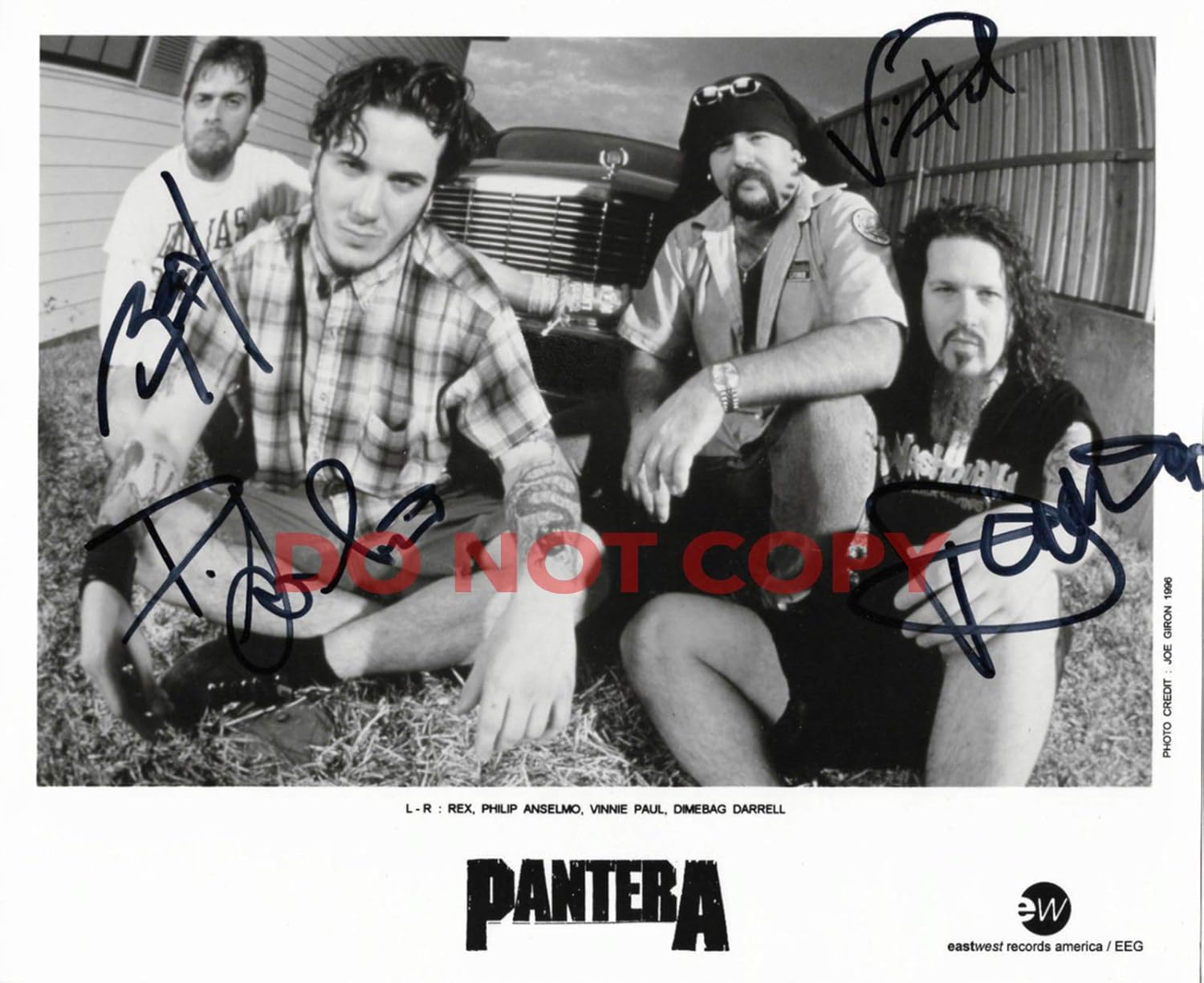 Amazon.com: Pantera rock band reprint signed 8x10" photo #1 RP Dimebag ...