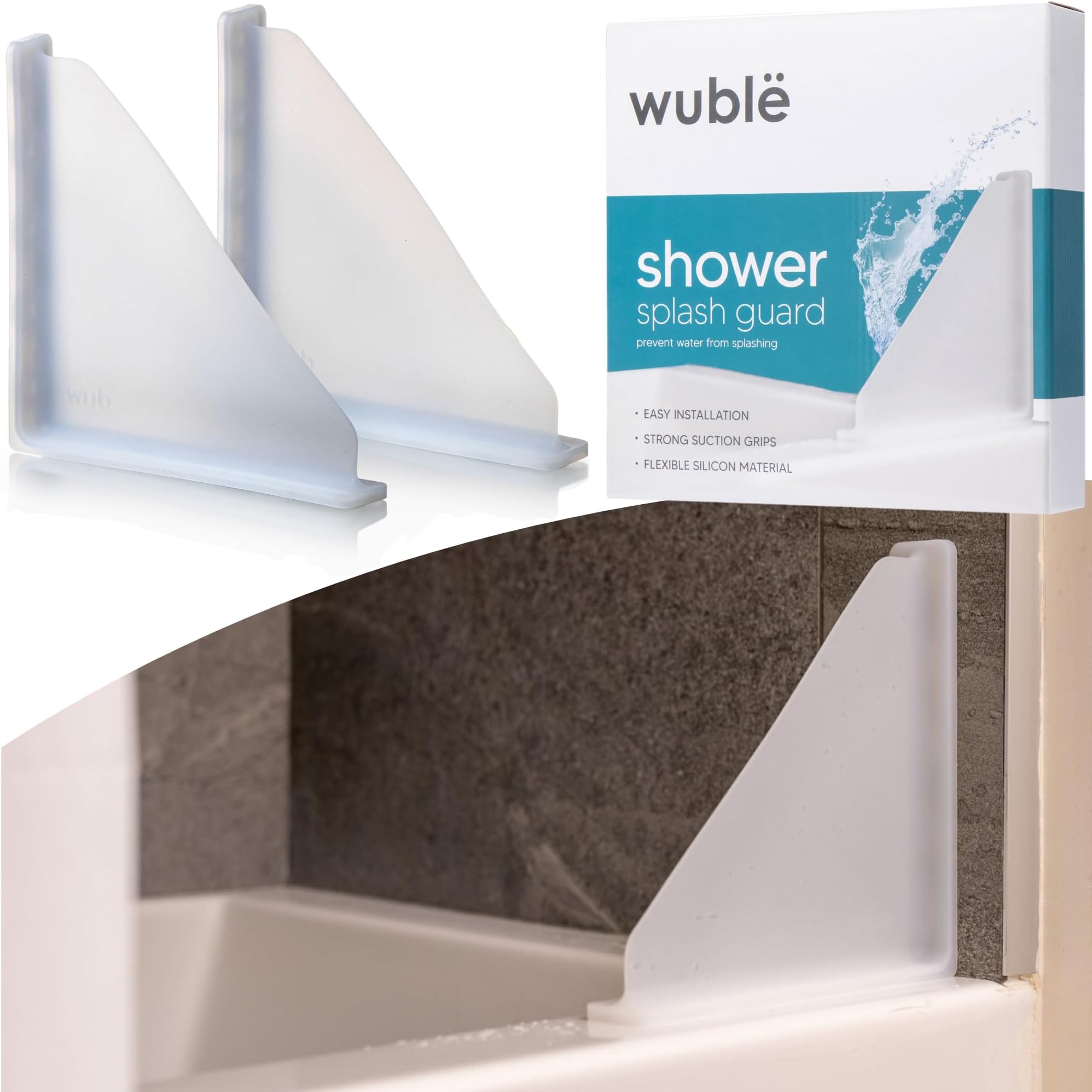 Amazon.com: Shower Splash Guard for Bathtub- Shower Water Guard in ...