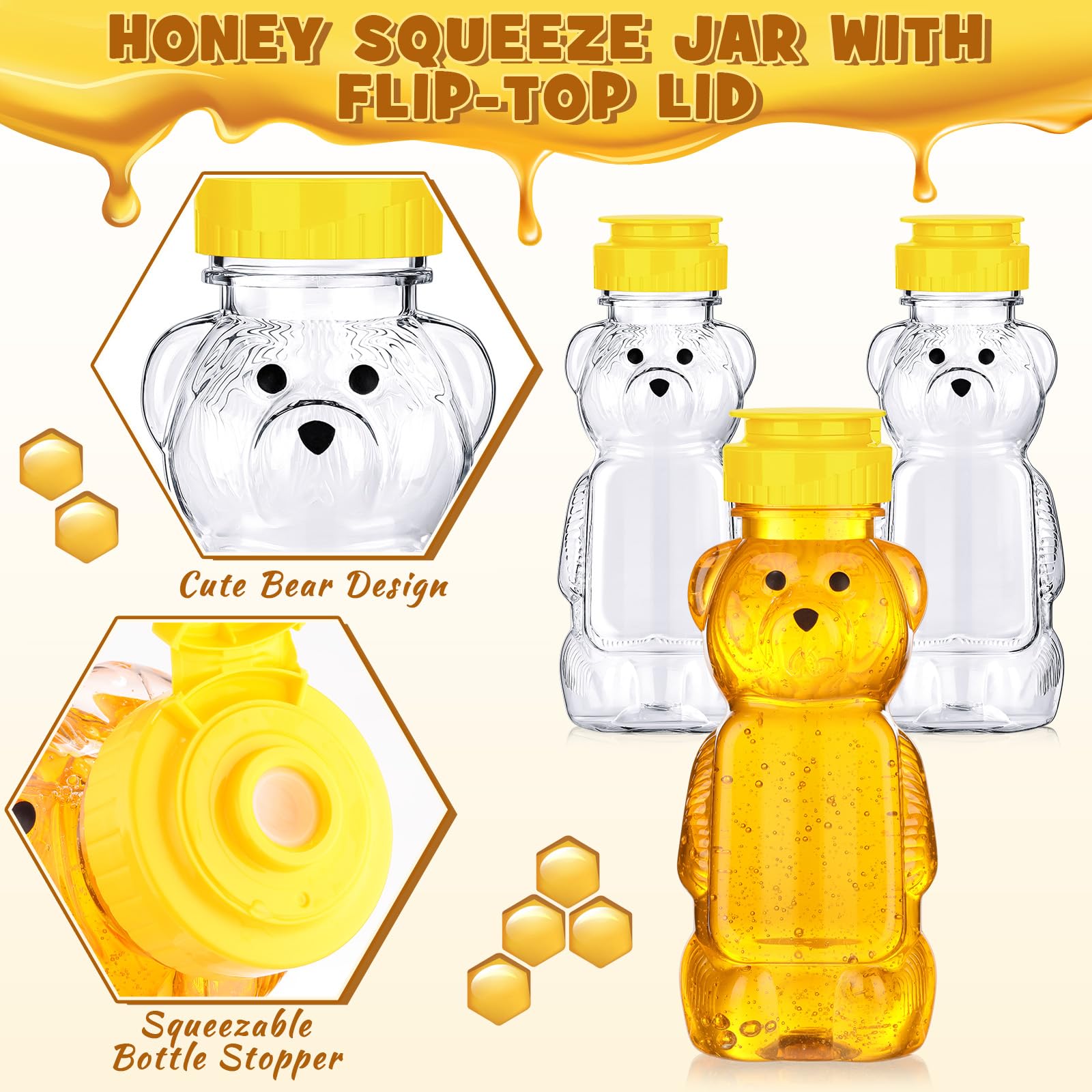 Small Honey Bear Bottles 12 Ounce Honey Bear Bottle (350 Pack)