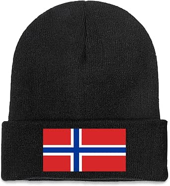 Norway Norwegian Flag Beanie Knit Hat Winter Fall Headwear Skullies for ...