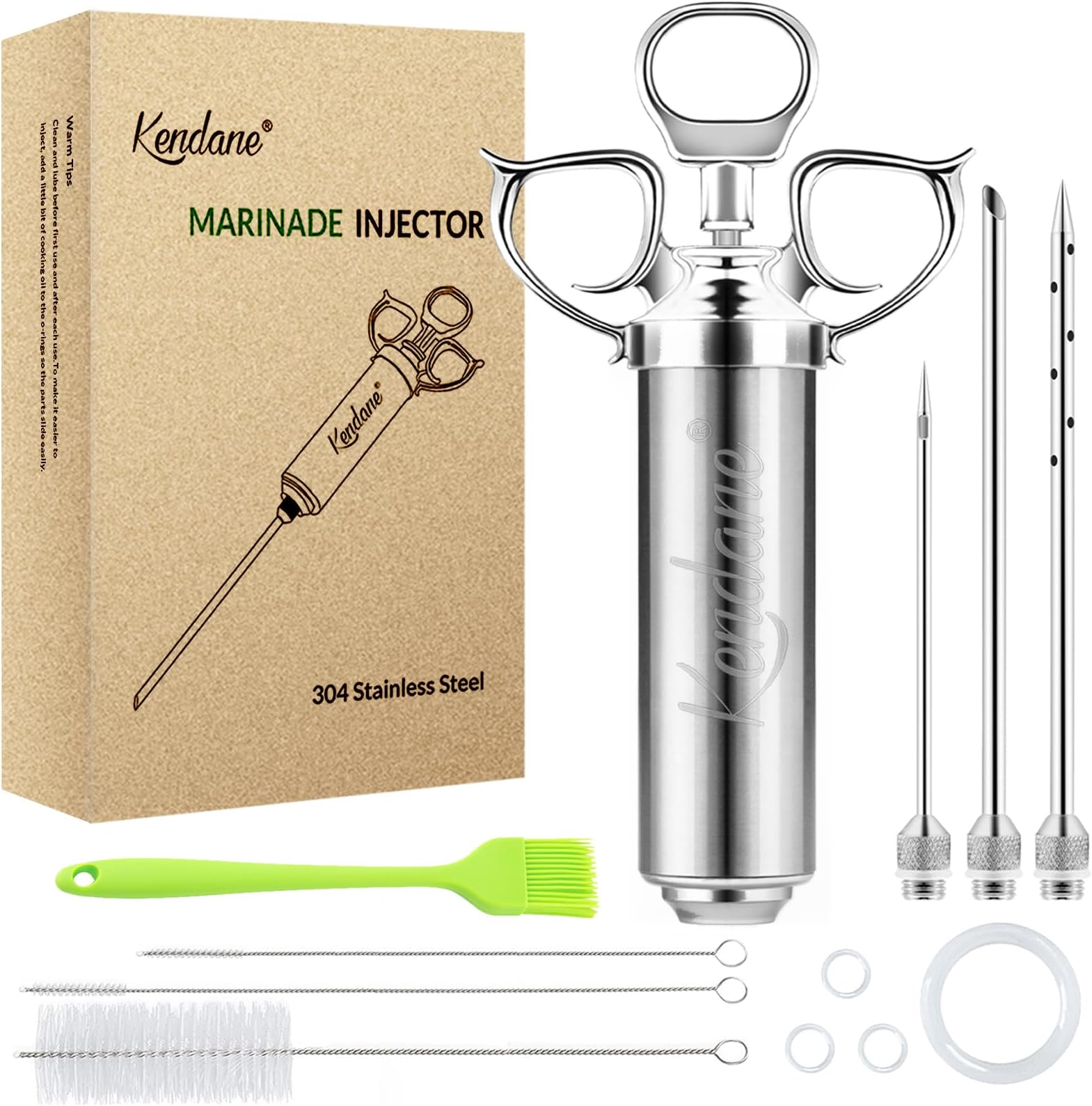 Amazon.com: Large Meat Marinade Injector Syringe with 2 Ounce Capacity ...
