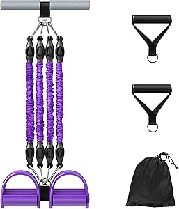 Pedal Resistance Band with Handle Situp Equipment, Multifunction ...