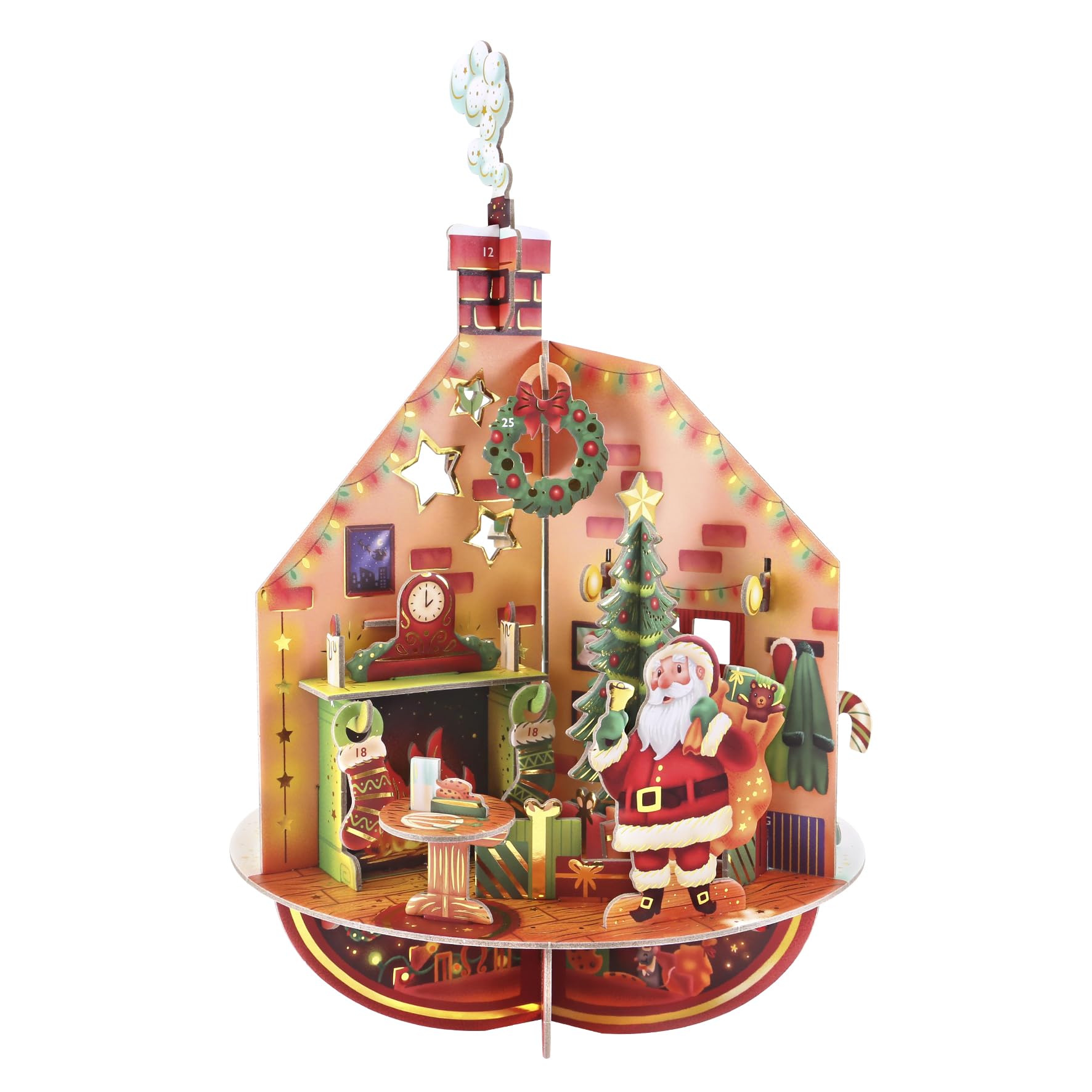 Amazon.com: SANTORO Pirouette, 3D Pop Up Christmas Decor - Deck The ...