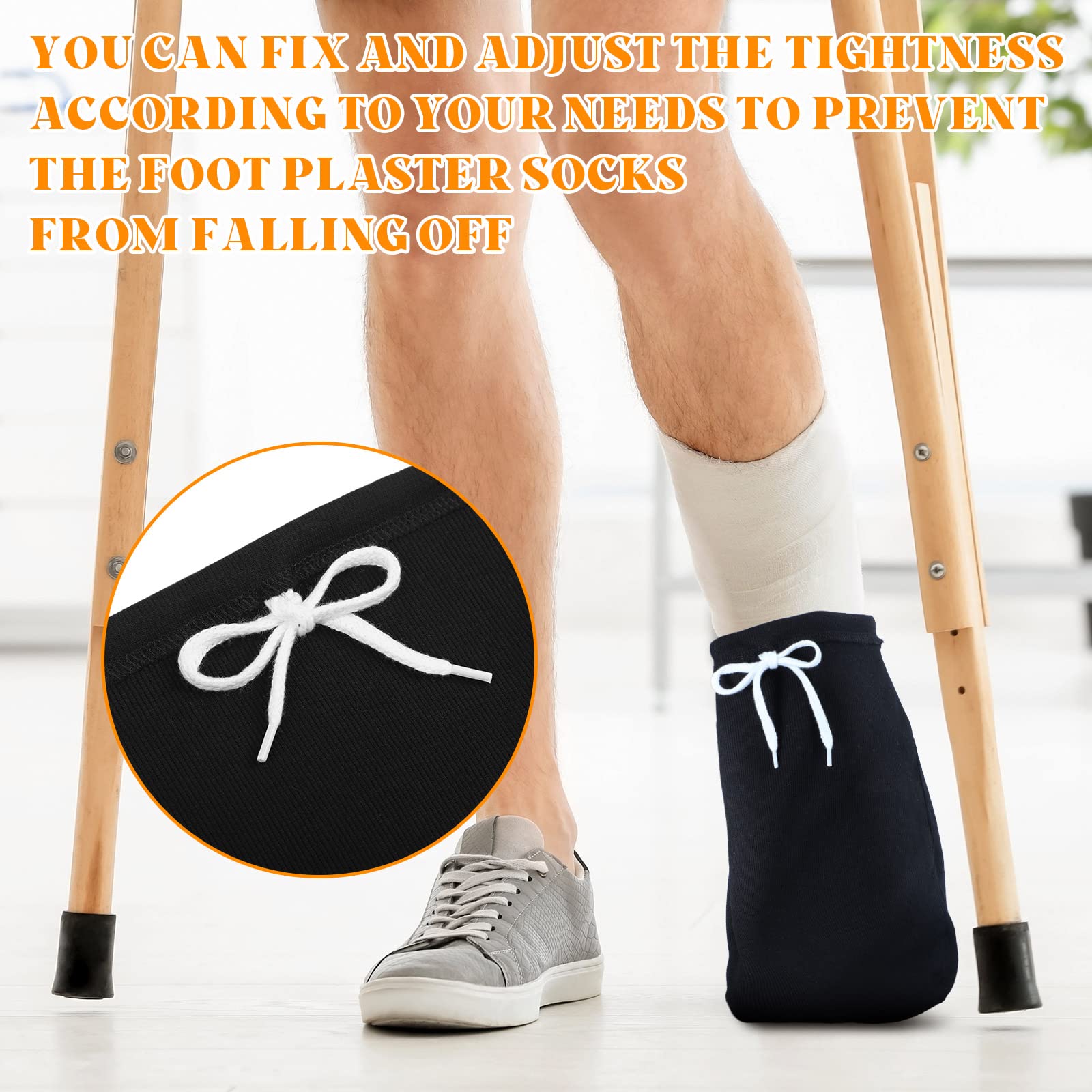 Snapklik.com : 2 Pcs Cast Sock For Leg Foot Cover Below Knee Sleeve ...