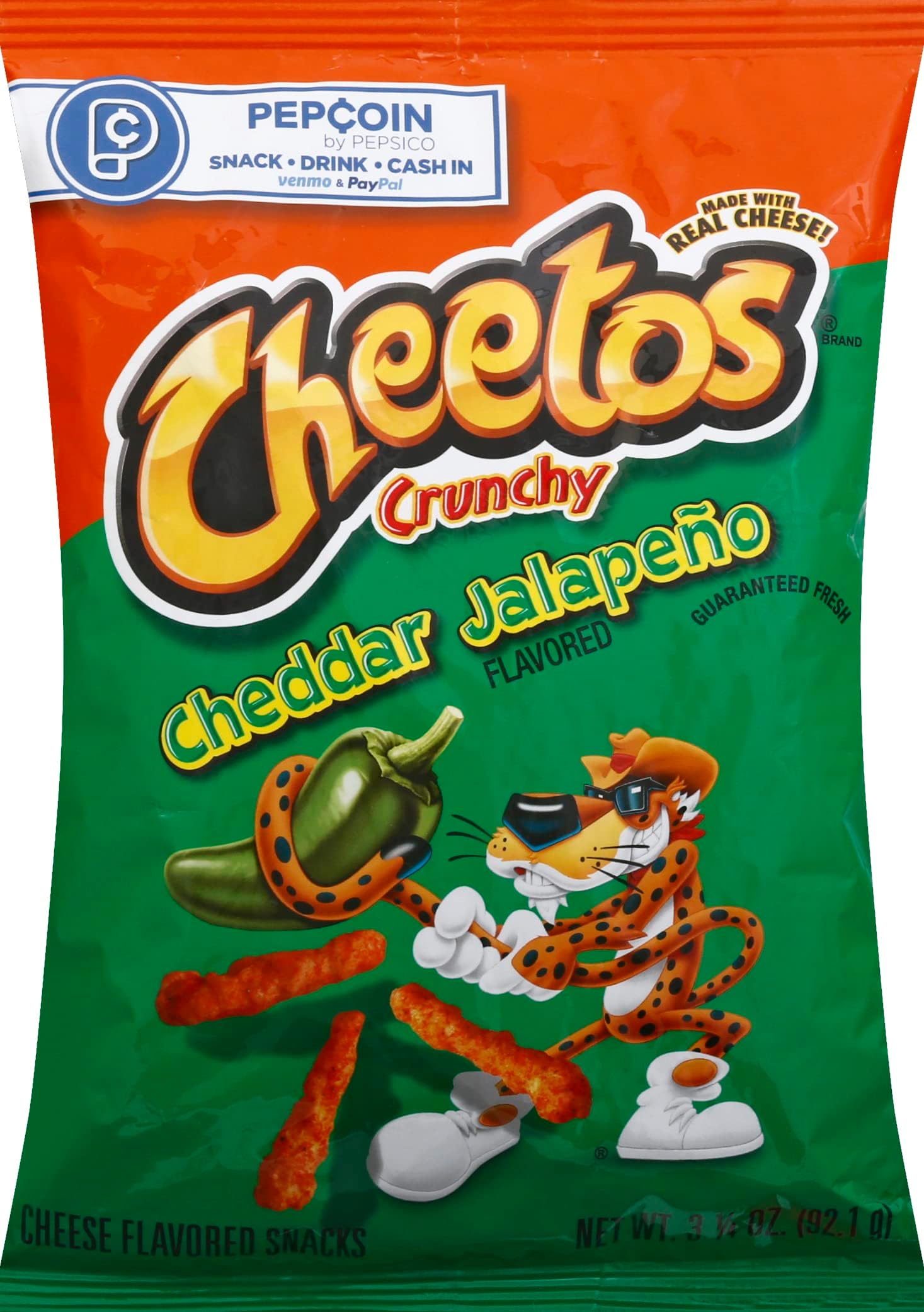 Amazon.com: Frito Lay, Cheetos Cheese Flavored Snacks Cheddar Jalapeno ...