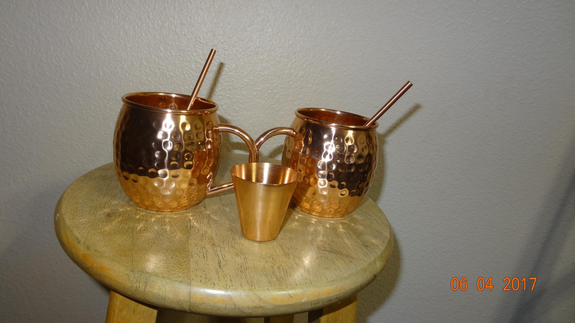 Amazon.com: Moscow Mule Copper Mugs - Gift Set of 2 Pure Copper Cups ...
