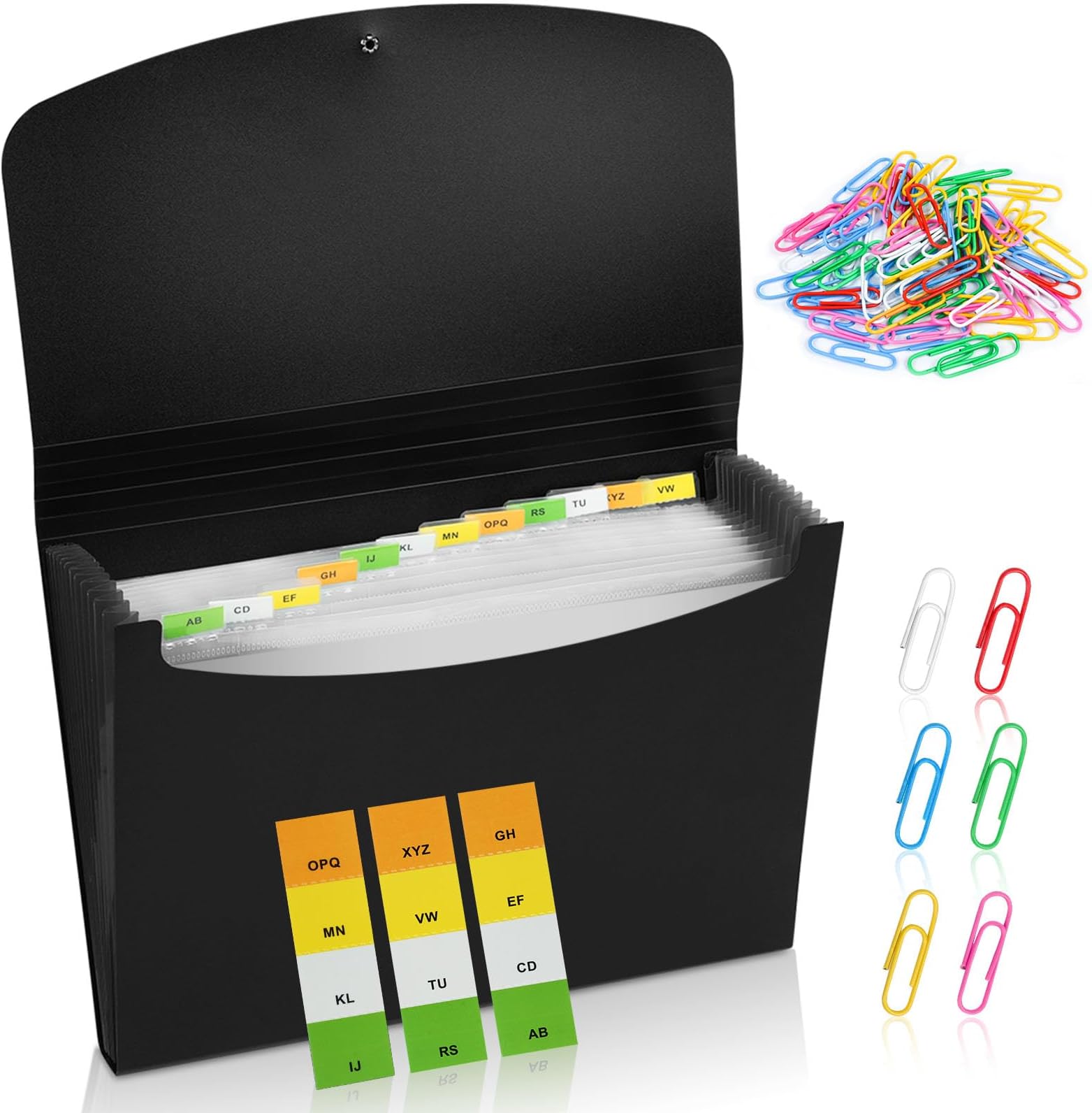 Amazon.com : AUAUY Expanding File Organizer with 8 Pockets, Accordion ...