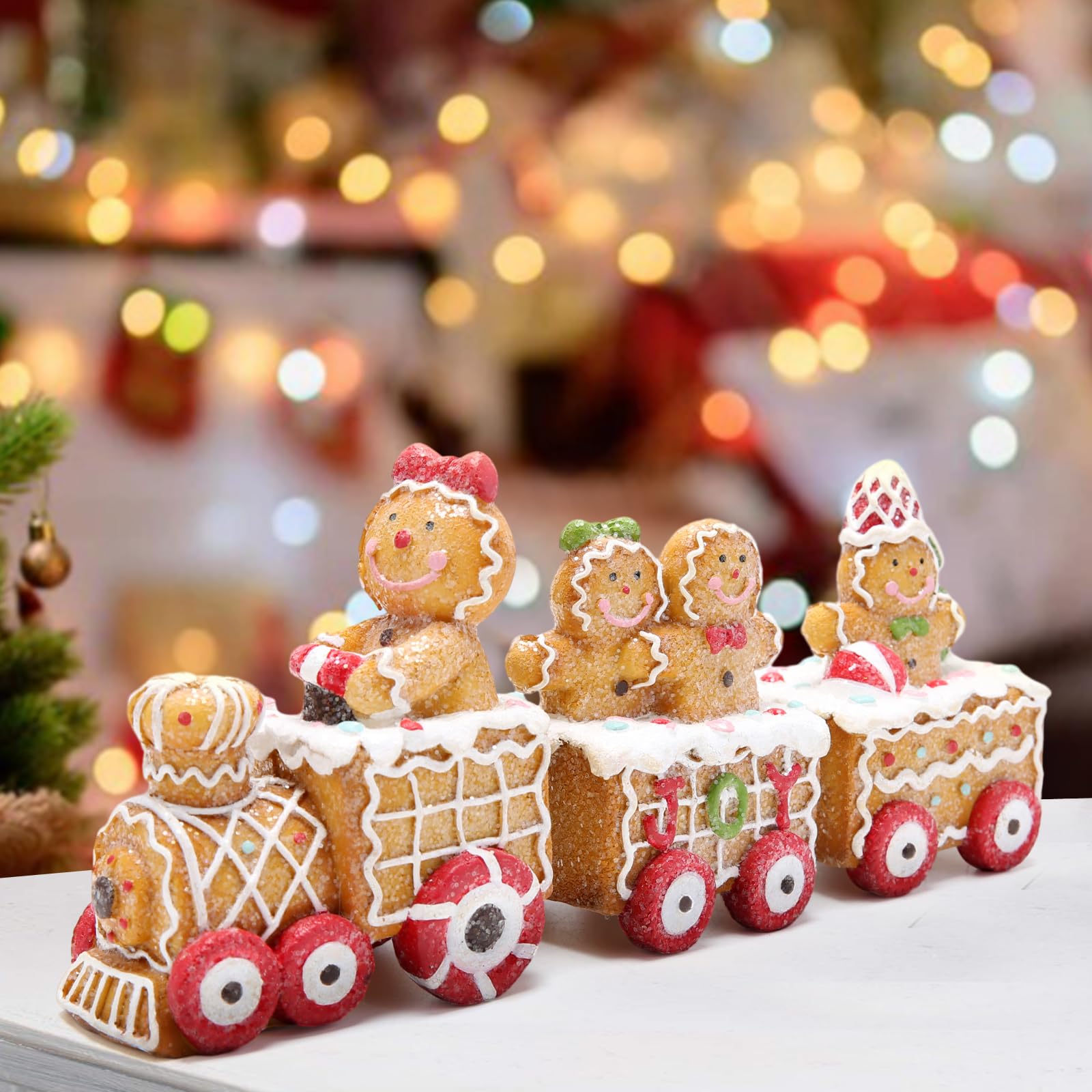 Hodao 9.25â€? Length Christmas Gingerbread Man Train Decorations Xmas ...