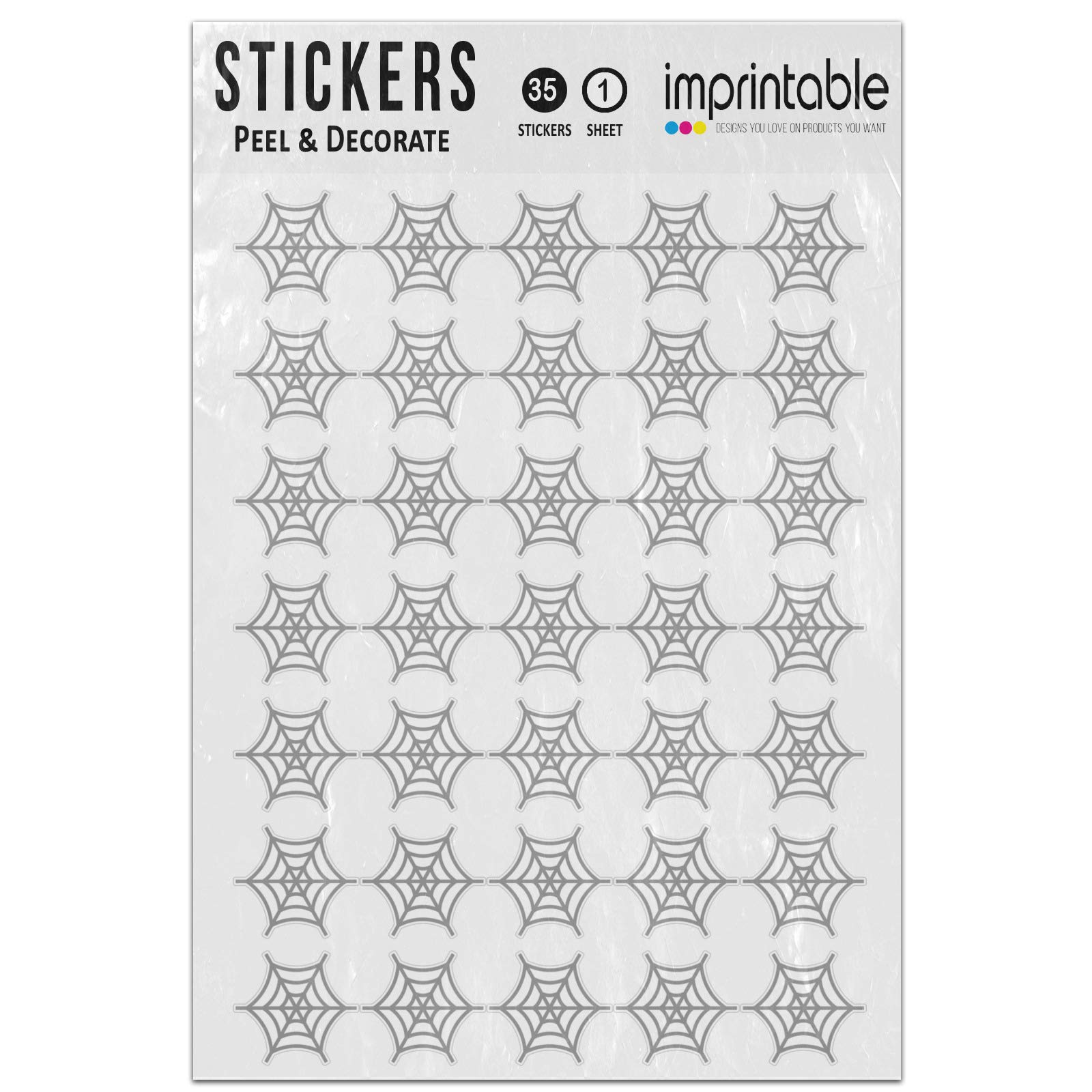Buy Imprintable Emoji Spider Web Sticker Sheet 35 Stickers Online at ...