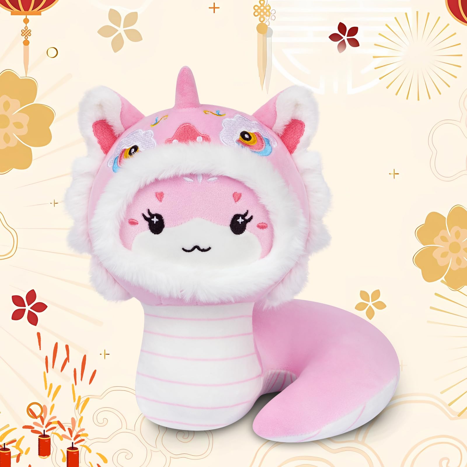 Amazon.com: GEWUJATOP Chinese New Year Plush Snake,Pink Snake Stuffed ...