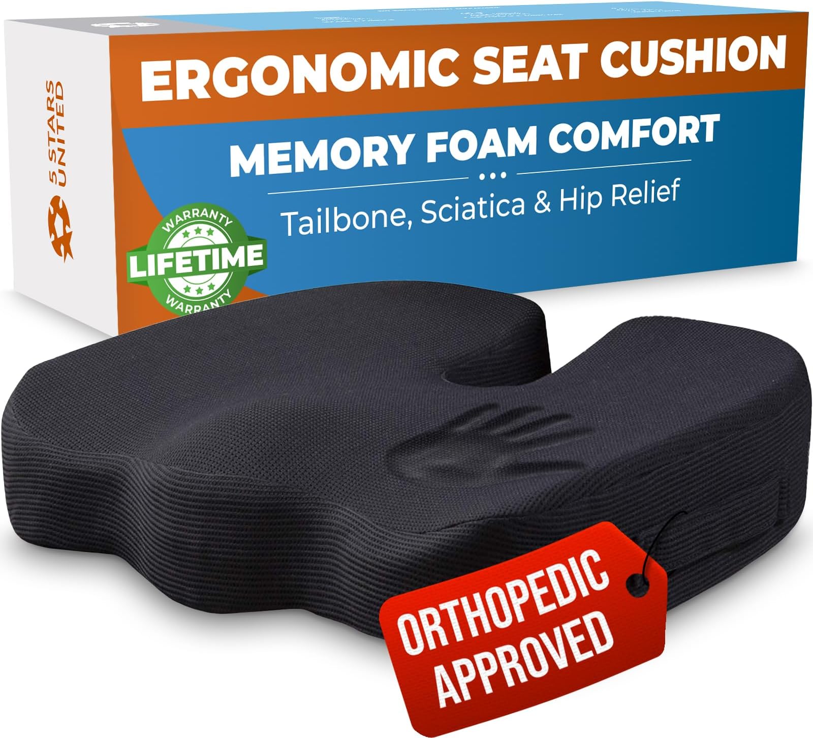 Benazcap Grand coussin de siège en gel, respirant, double épaisseur ...