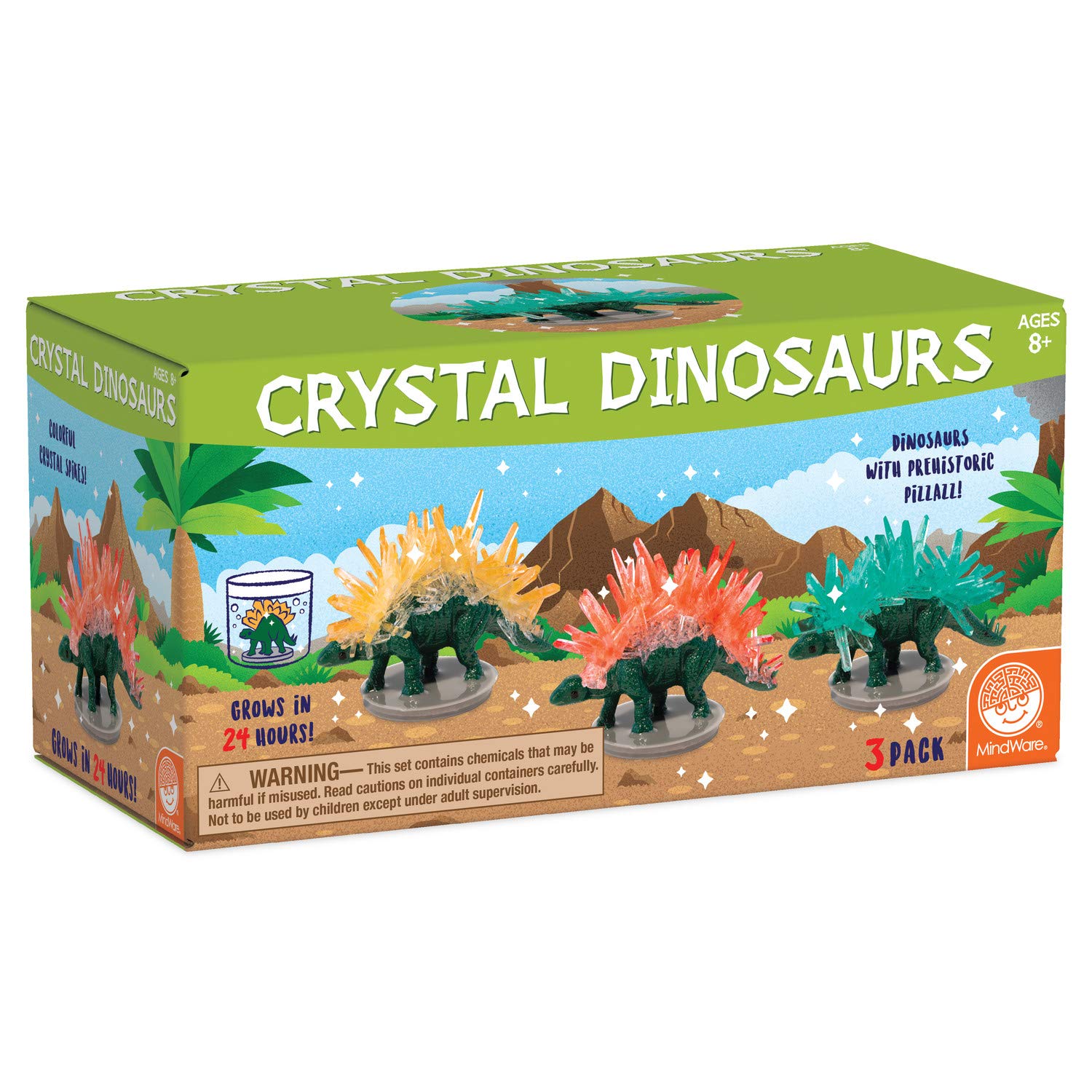 Amazon.com: MindWare Crystal Growing Kits: Dinosaurs Set of 3 – Cool ...