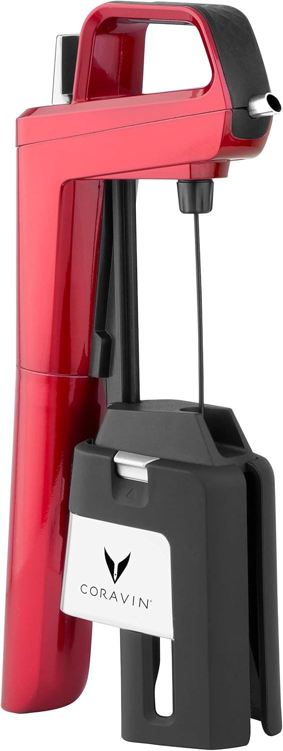 Coravin – Model Six Core Wine Preservation System – 2 Gas Capsules and Screw Cap – Candy Apple ...