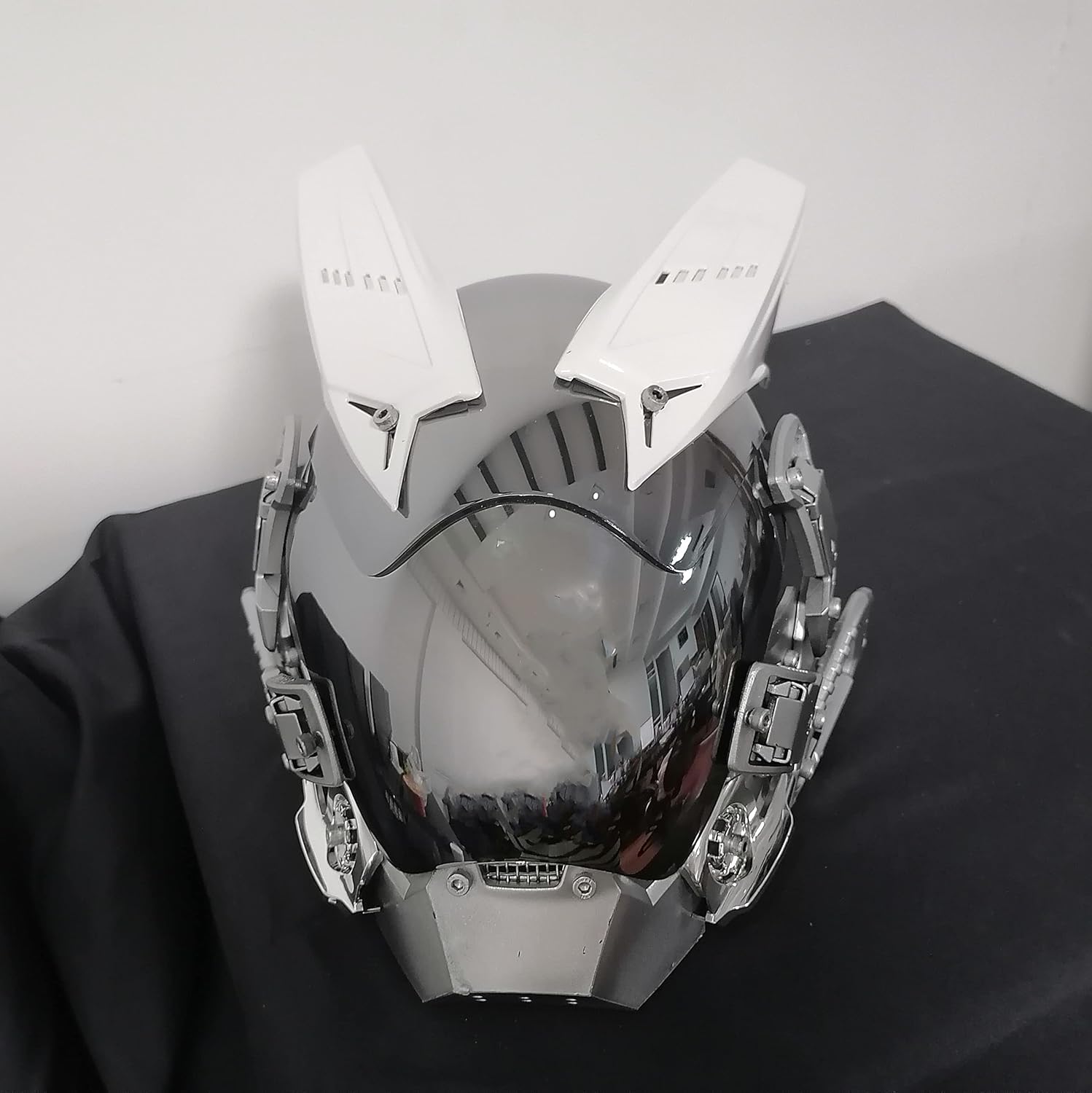 Amazon.com: Silver Cyberpunk Mask for Women Futuristic Punk Techwear ...