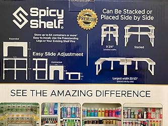 Amazon.com - Spicy Shelf 3.0 - Expandable 2 Tiered Spice Rack Organizer ...