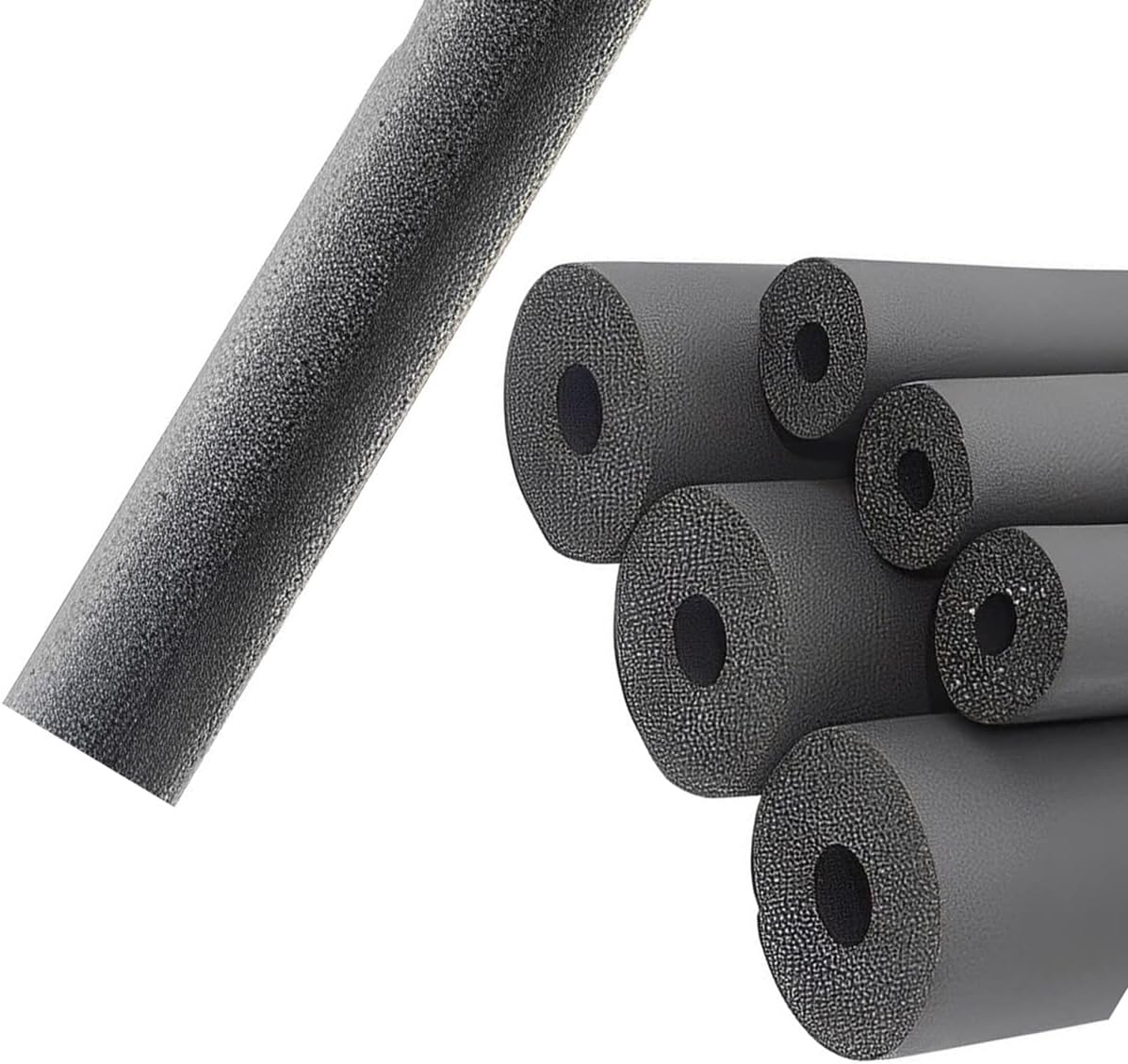 Pipe Insulation Foam Tube for Winter Freeze Protection 3/4" 1" 1-1/4" 1 ...