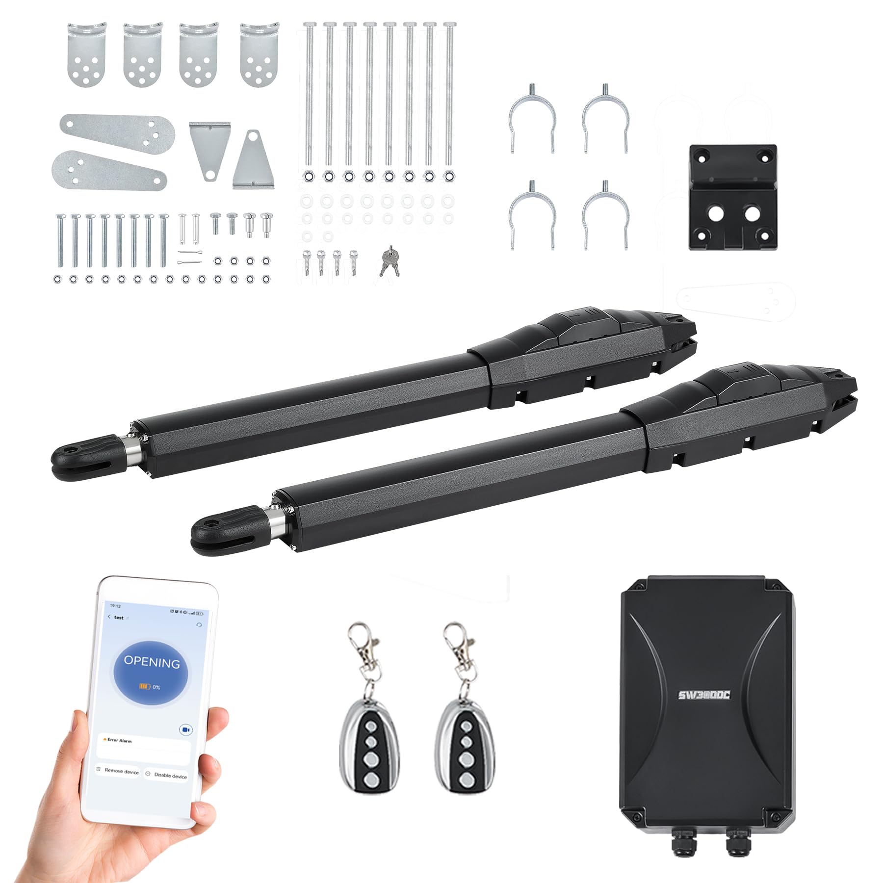 Amazon.com: CO-Z Smart Automatic Gate Opener Kit, Dual Swing Gate ...