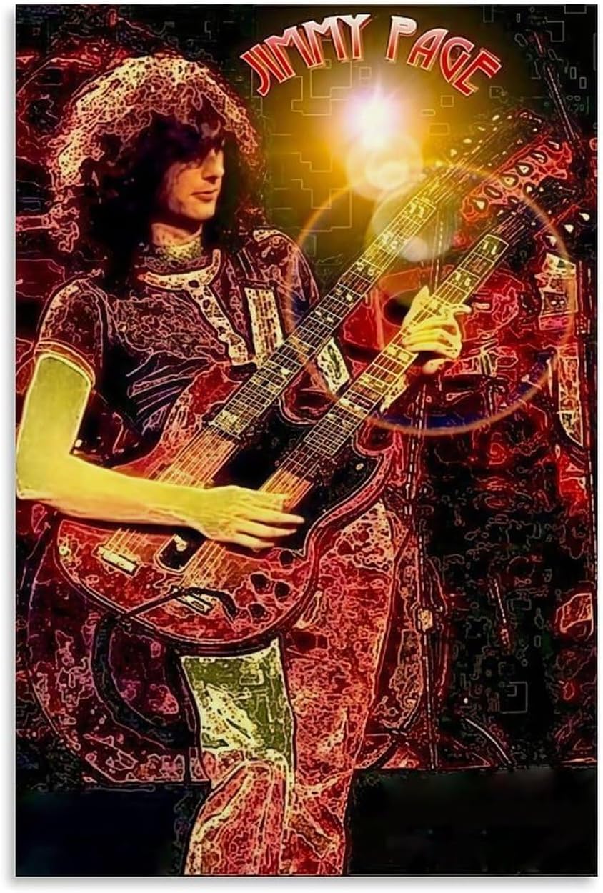 Amazon.com: YHYPSY Jimmy Page (5) Canvas Poster Wall Art Decor Print ...