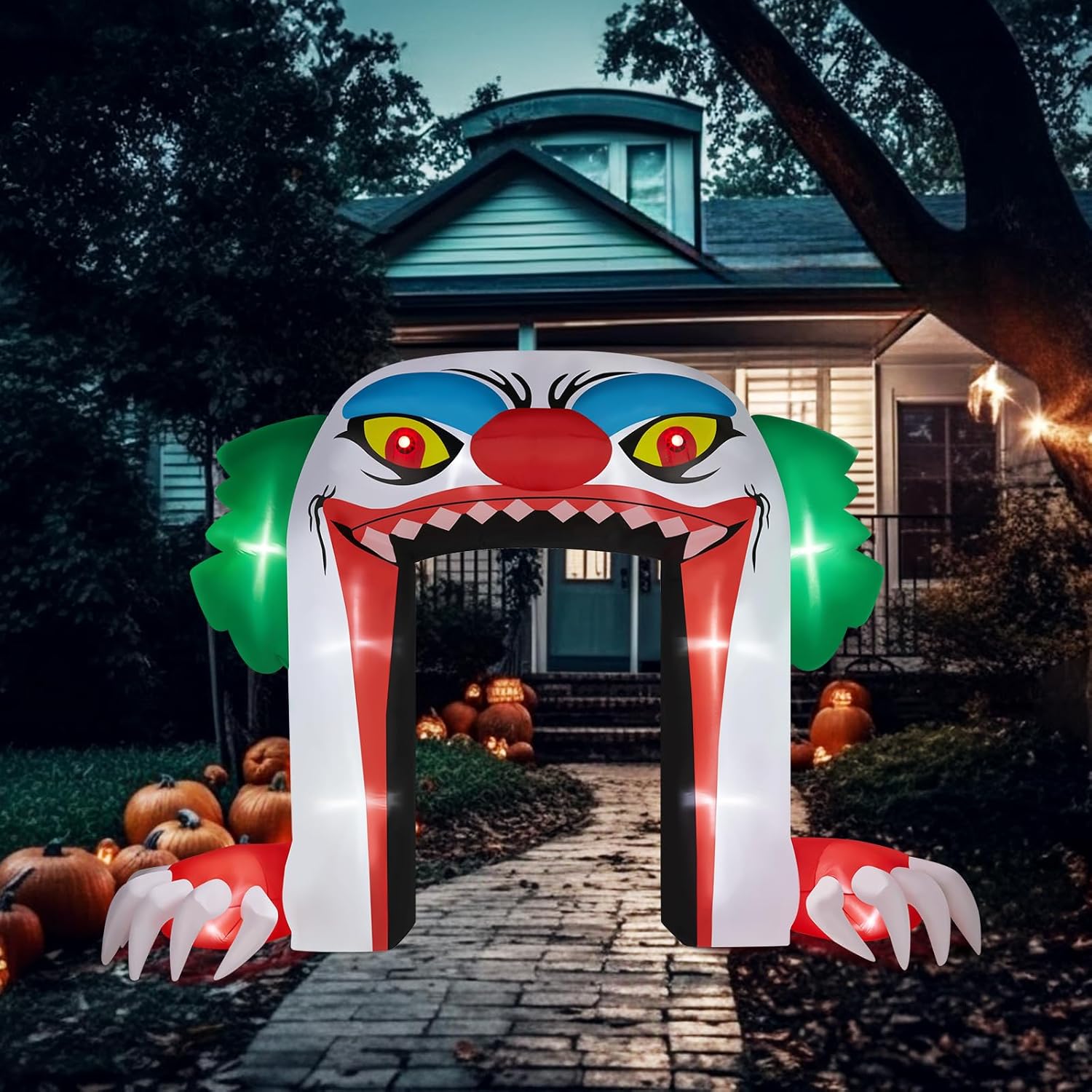Amazon.com: Pinikuyiro Halloween Inflatables Clown Archway Outdoor ...
