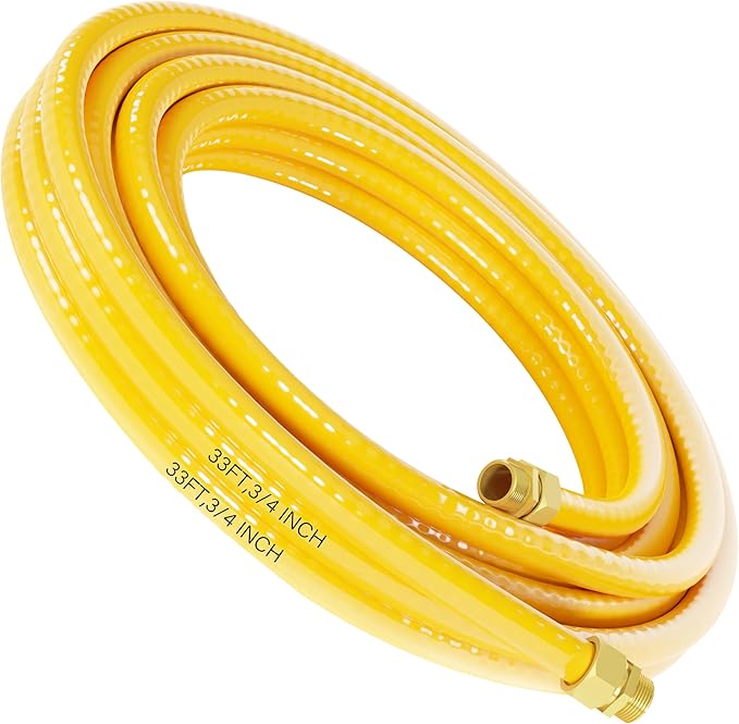 33FT CSST Flexible Propane Natural Gas Line 3/4", Corrugated Stainless ...