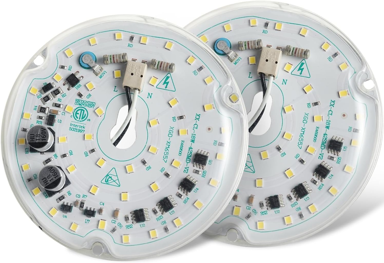 Ledytech 2-Pack 3.93'' LED Ceiling Fan Light Retrofit Kit, Ceiling ...