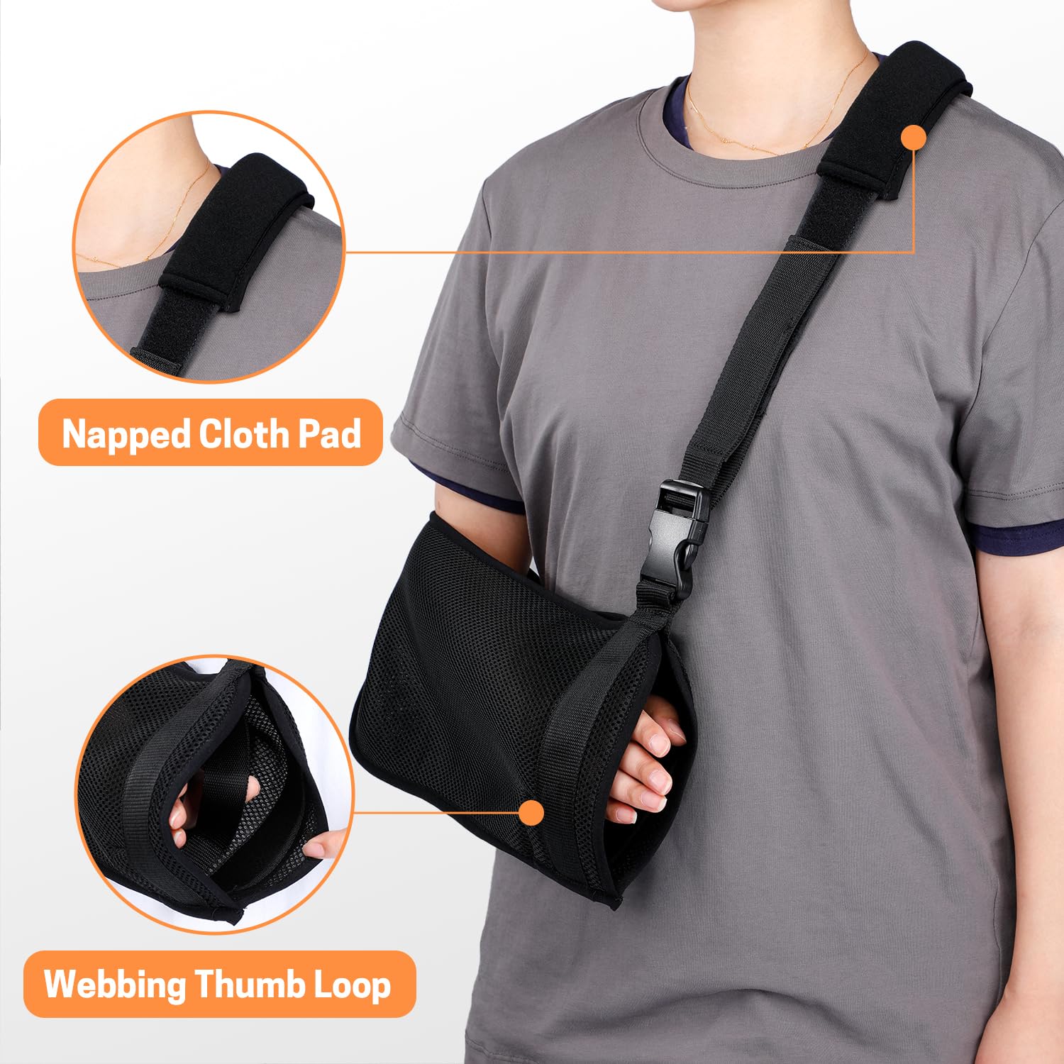Snapklik.com : Arm Shoulder Sling, Mesh Arm Sling, Adjustable Arm ...