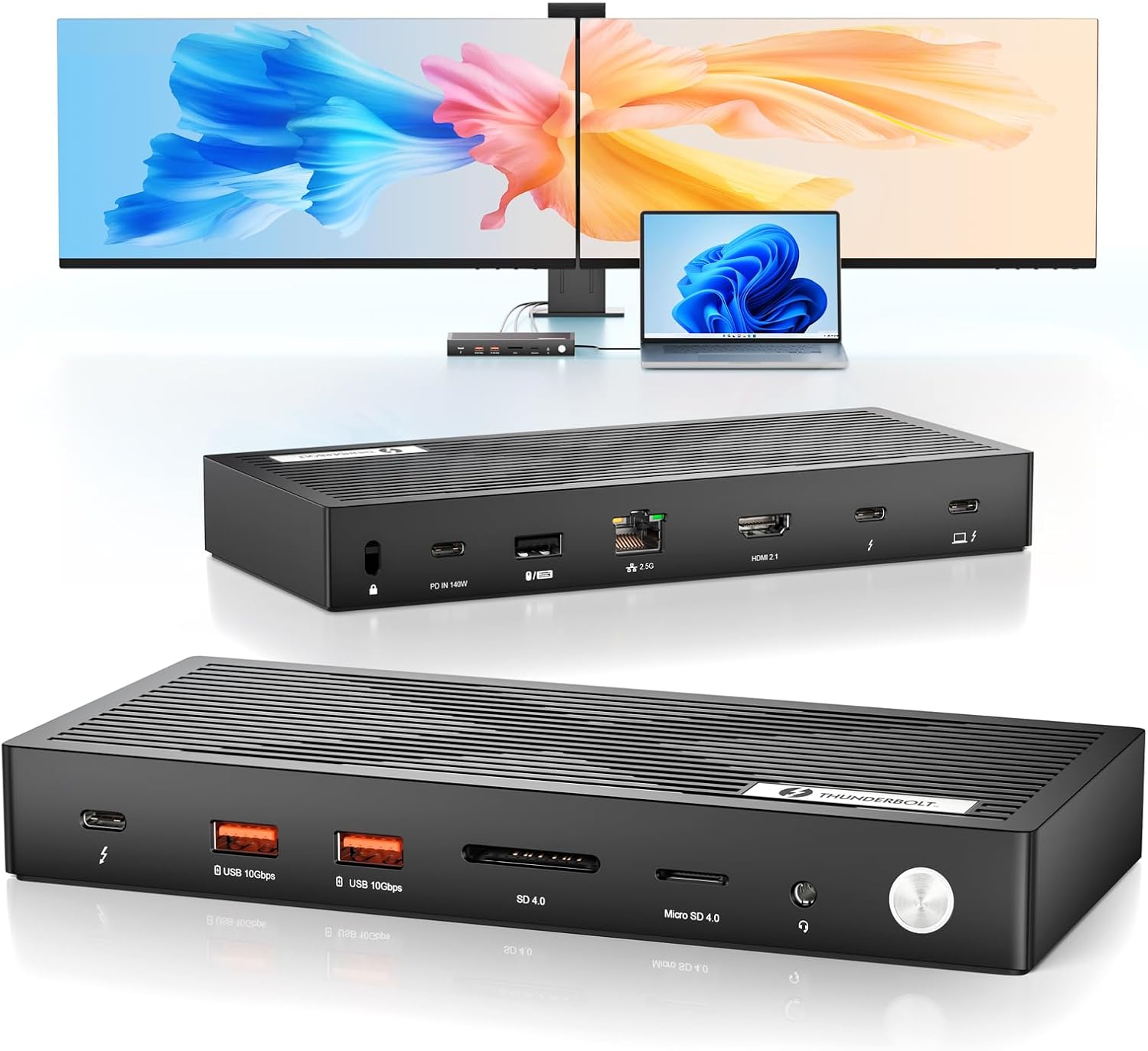 Amazon.com: Minisopuru Thunderbolt 4 Dock - Thunderbolt 4 Hub Dual ...