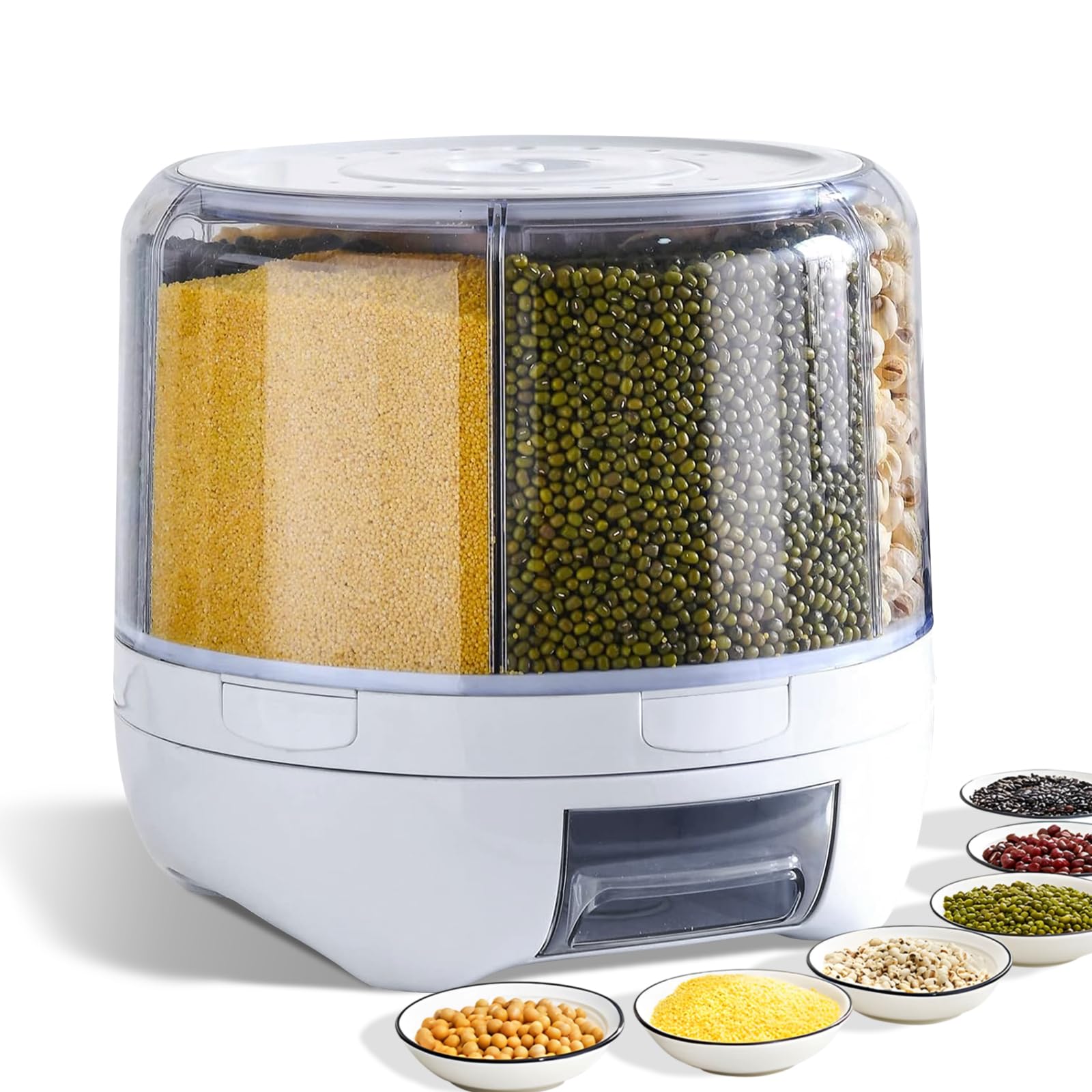 Amazon.com: Slow Slog Grain Dispenser, 360° Rotating Storage Container ...