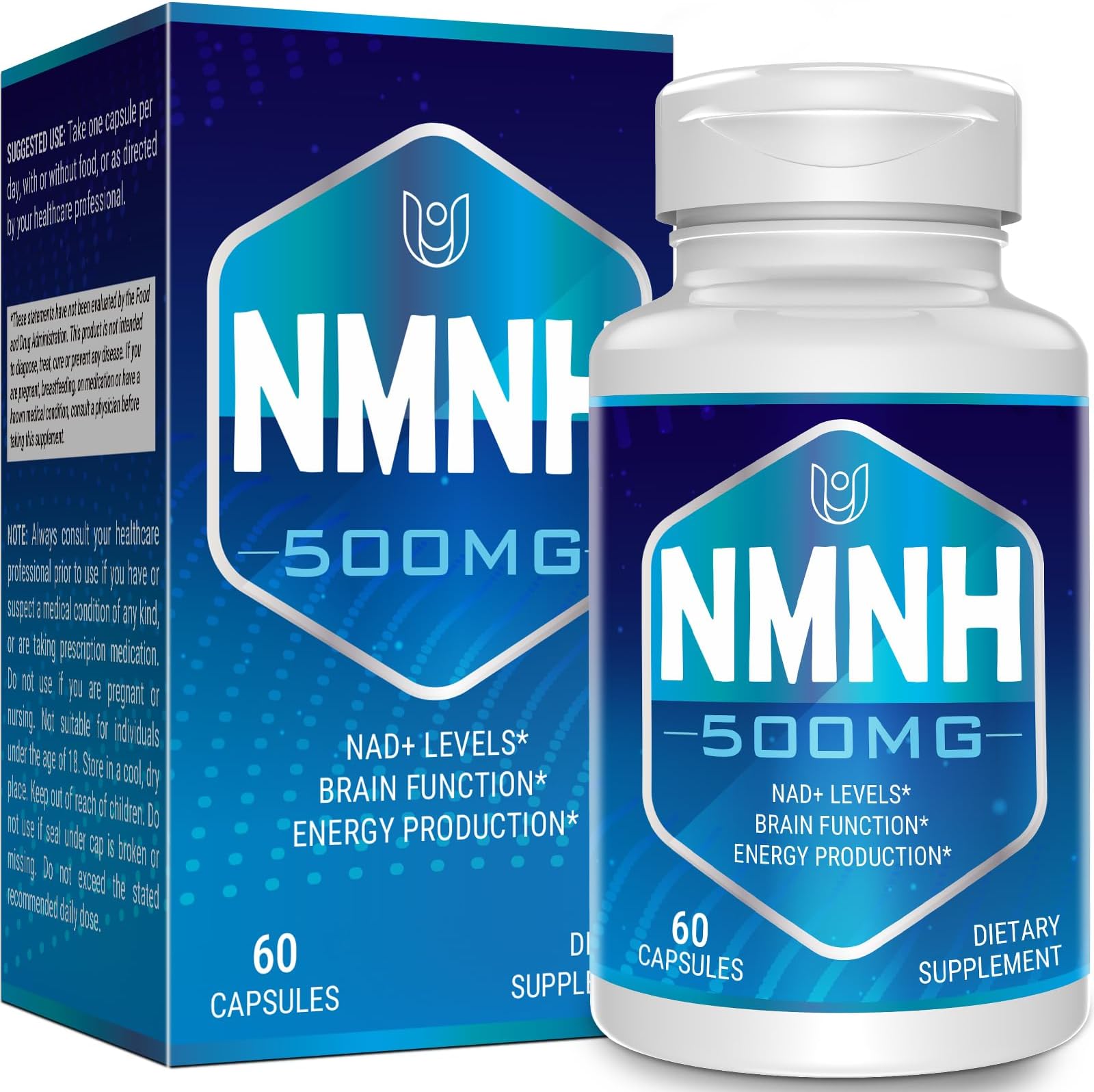 Amazon.com: NMNH sublingual de 500 mg (mononucleótido de dihidronicotinamida) (120 porciones ...