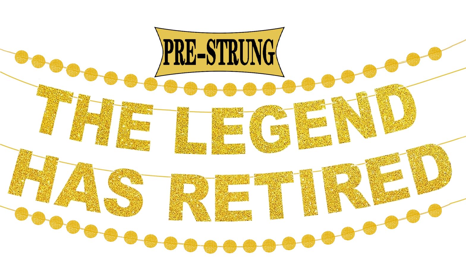 Amazon.com: Pre-Strung The Legend Has Retired Banner for Retirement ...